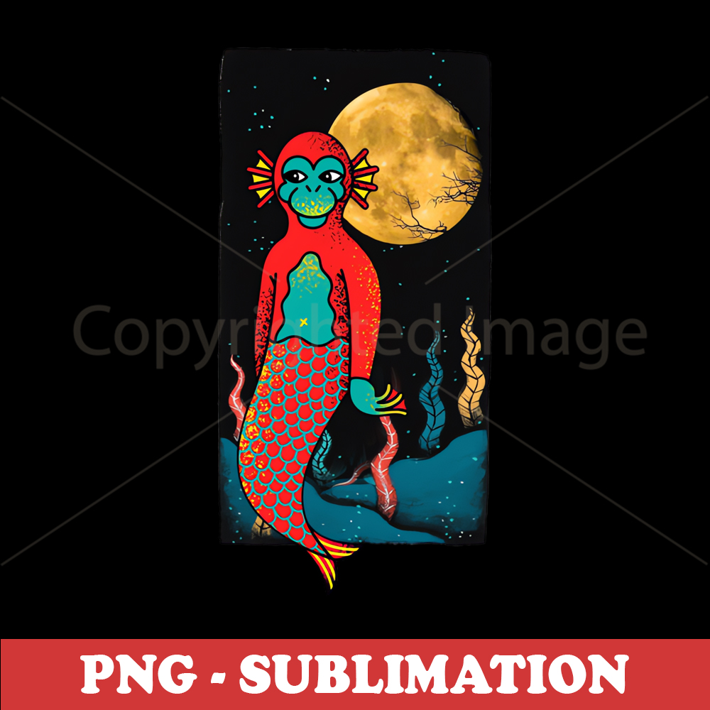 Mermaid Ghost - Ethereal Underwater Dream - PNG Sublimation | Inspire ...