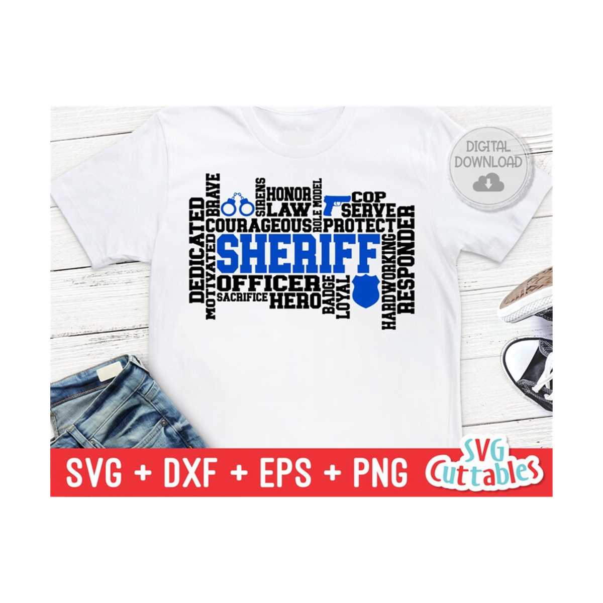 Police svg - Sheriff Word Art - Cut File - svg - eps - dxf - - Inspire ...