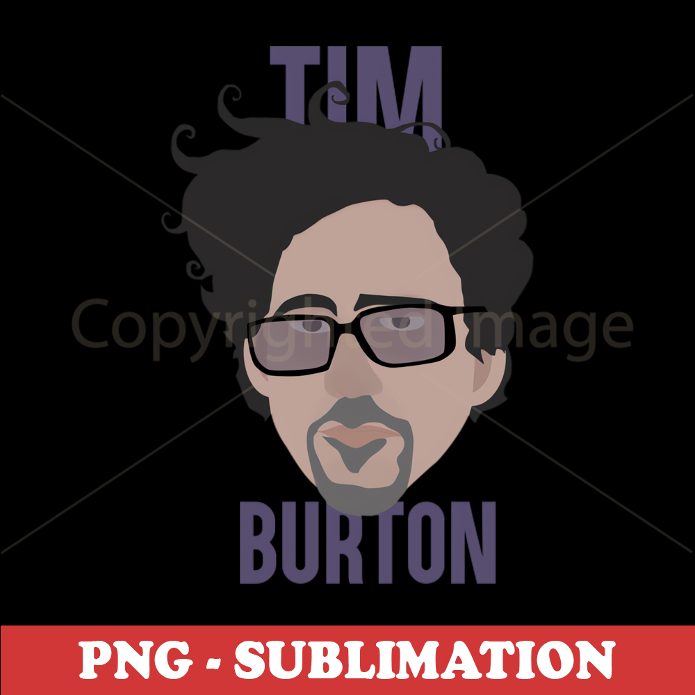 Tim Burton Head - Darkly Delightful - Exclusive PNG Digital | Inspire ...