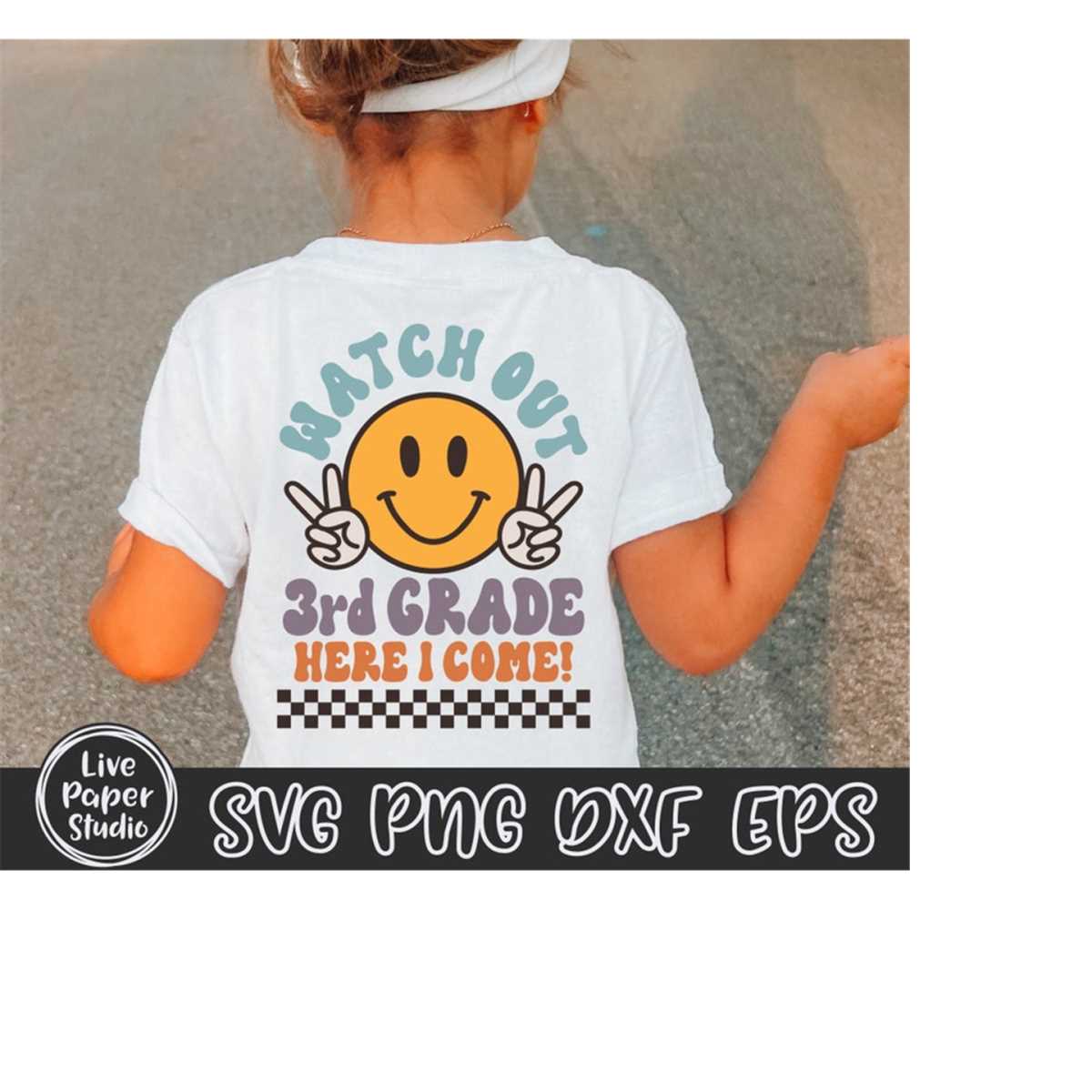 Retro Watch Out Third Grade Here I Come Svg, Third Grade SVG | Inspire ...