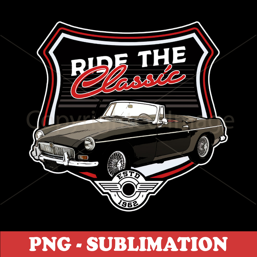 MG MGB 1962 Car Sublimation PNG Digital Download - Vintage R - Inspire ...