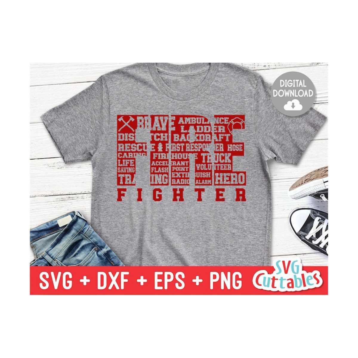 Firefighter svg - Firefighter Word Art svg - dxf - eps - png - Inspire ...