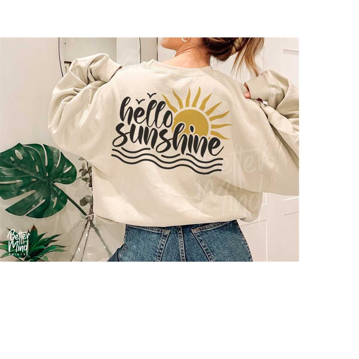 Hello Sunshine SVG PNG, Summer Vacation Svg, Sun svg, Spring | Inspire ...