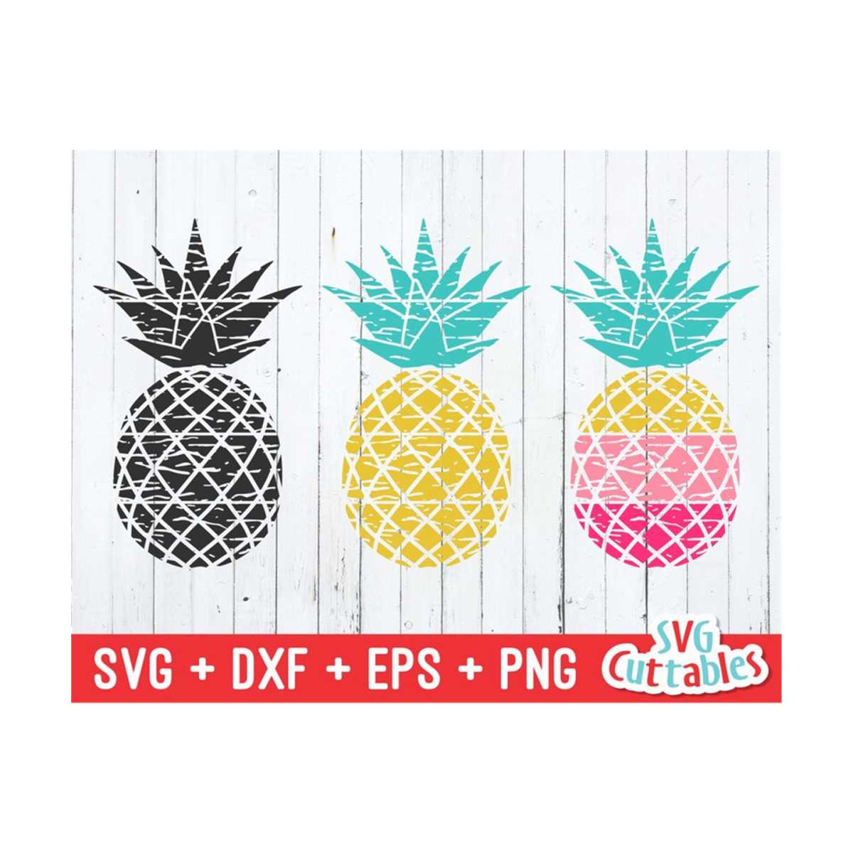 Distressed Pineapple svg - Pineapple Cut File - Ombre Pineap | Inspire ...
