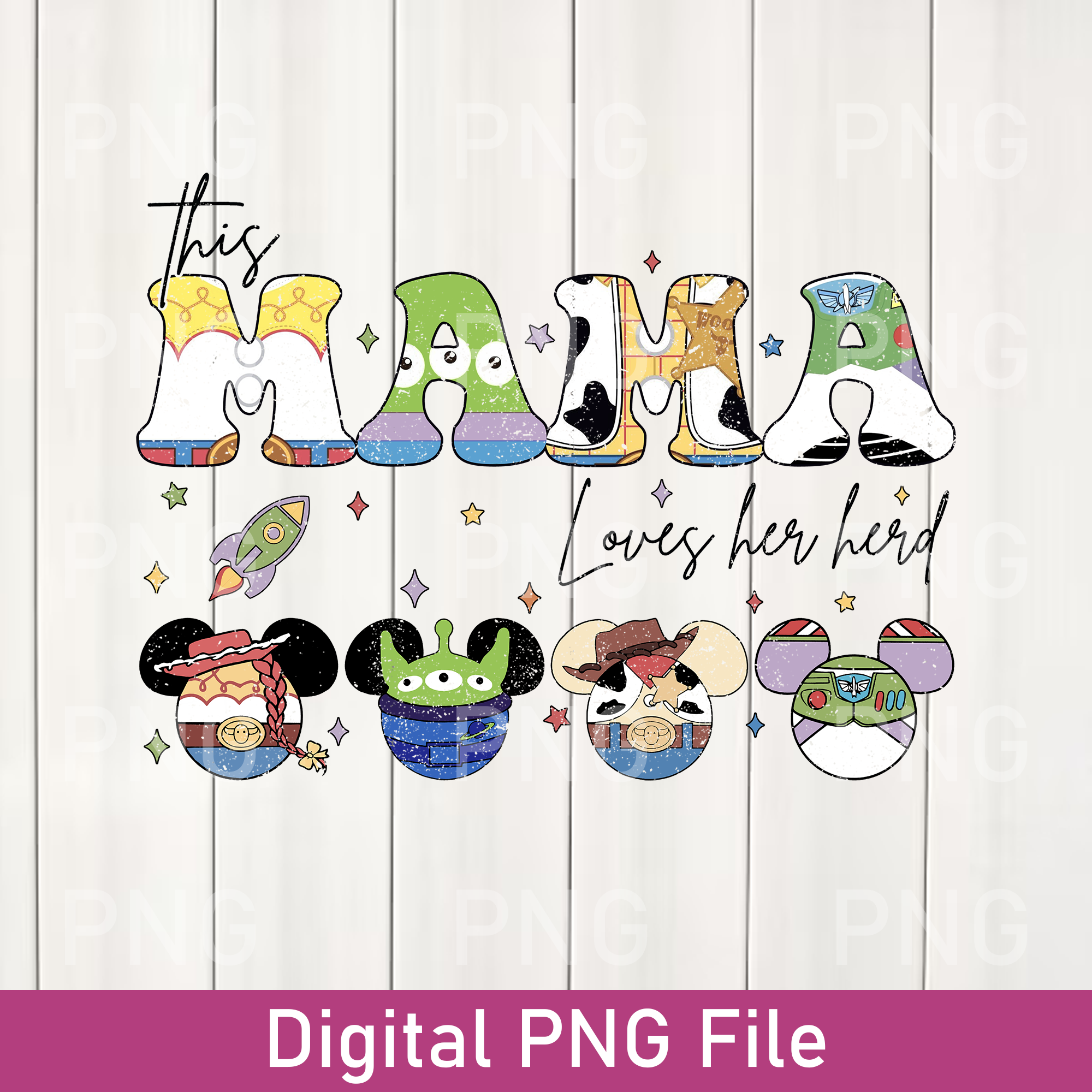 Vintage Disney Toy Story Mama PNG, Disney World PNG, Toy Sto - Inspire ...