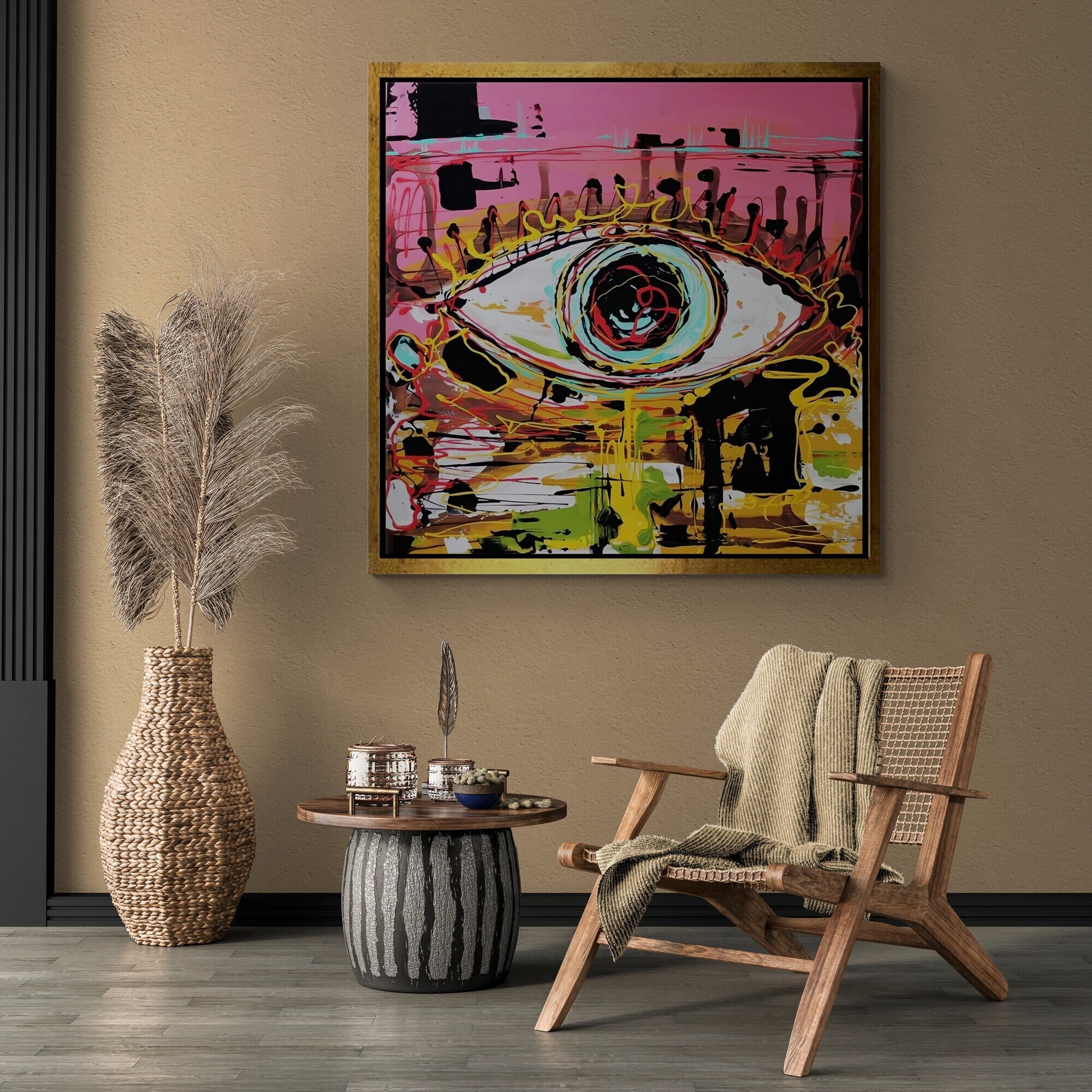 Abstract Eye Framed Canvas, Eye Wall Art, Contemporary Art, | Inspire ...