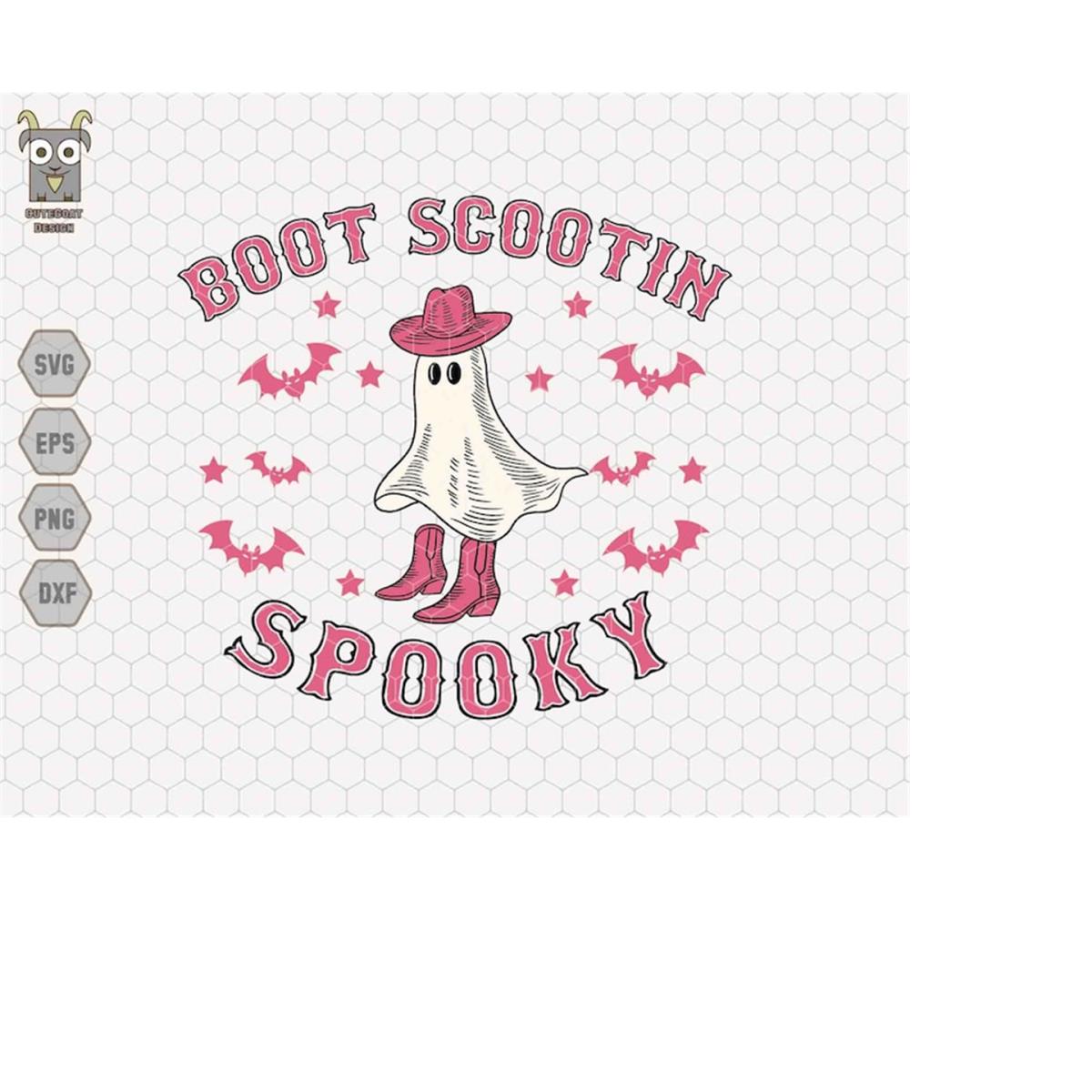Boot Scootin Spooky Svg, Western Ghost Svg, Retro Halloween | Inspire ...