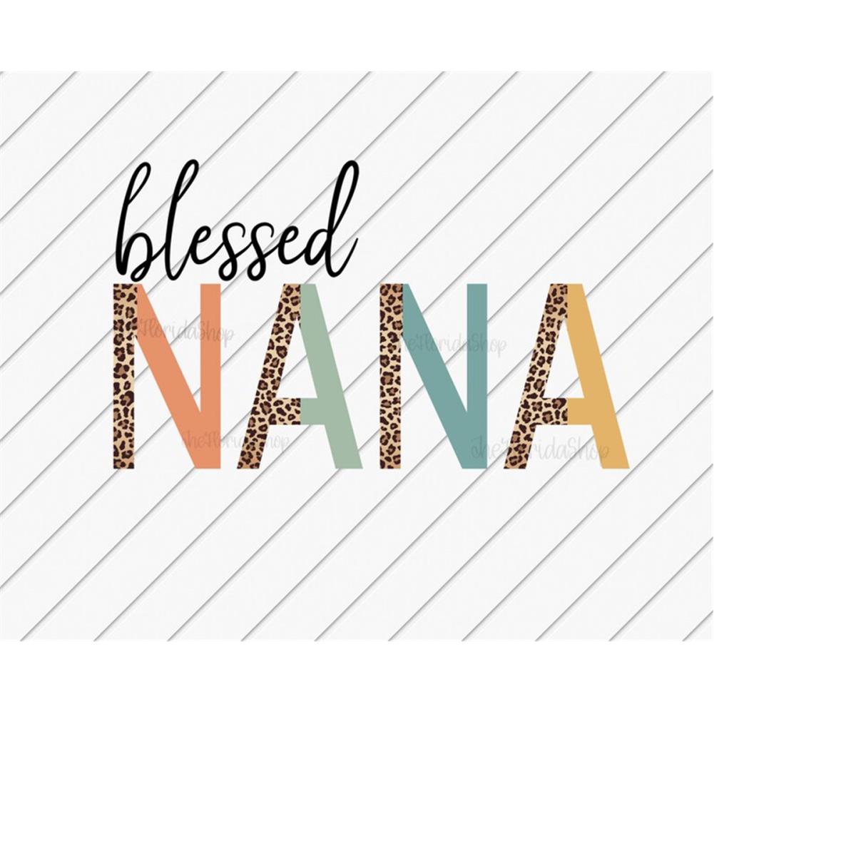 Sublimation Designs Downloads, Blessed Nana png, Half Leopar | Inspire Uplift