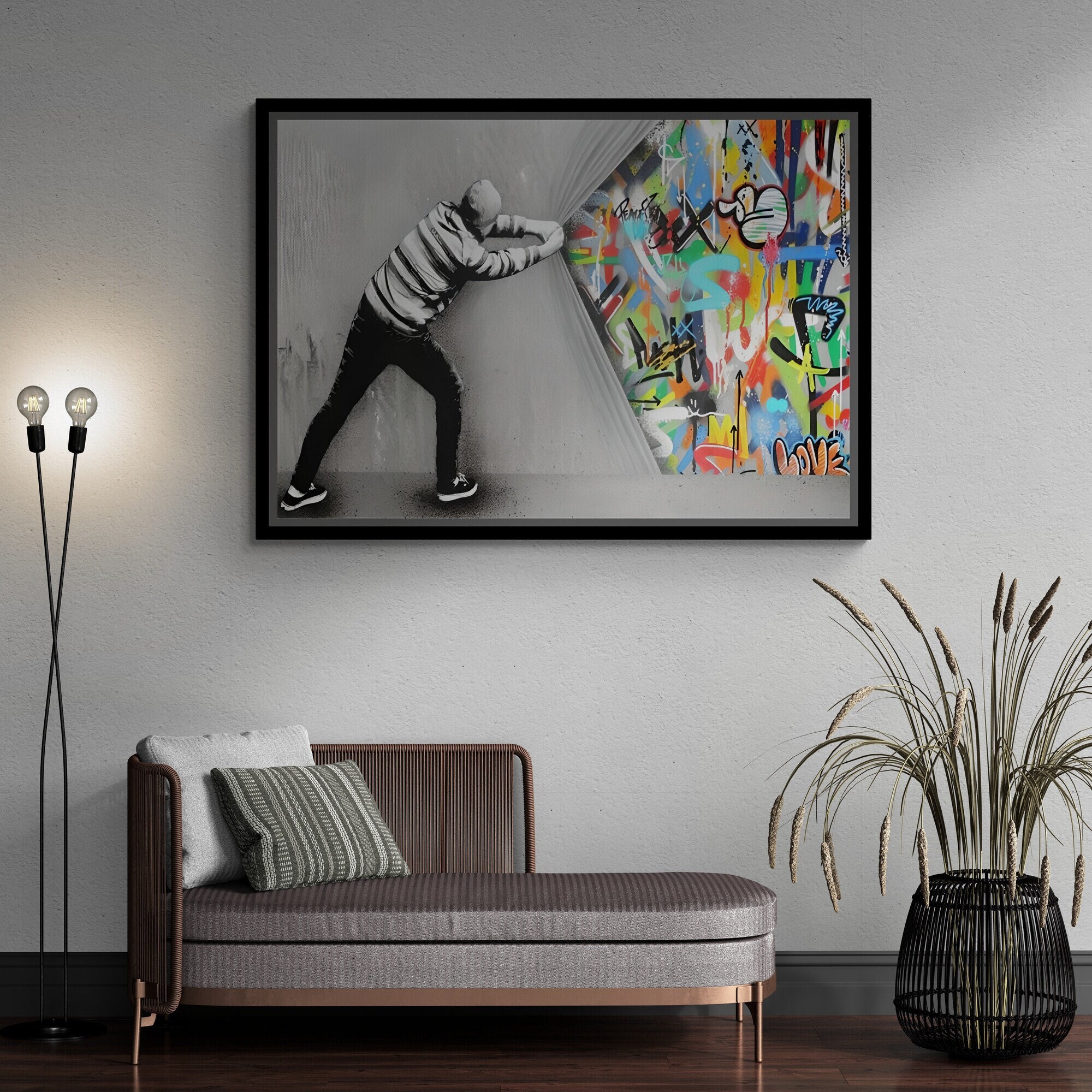Banksy Graffiti Wall Art, Banksy Style Artwork, Graffiti Wal | Inspire ...