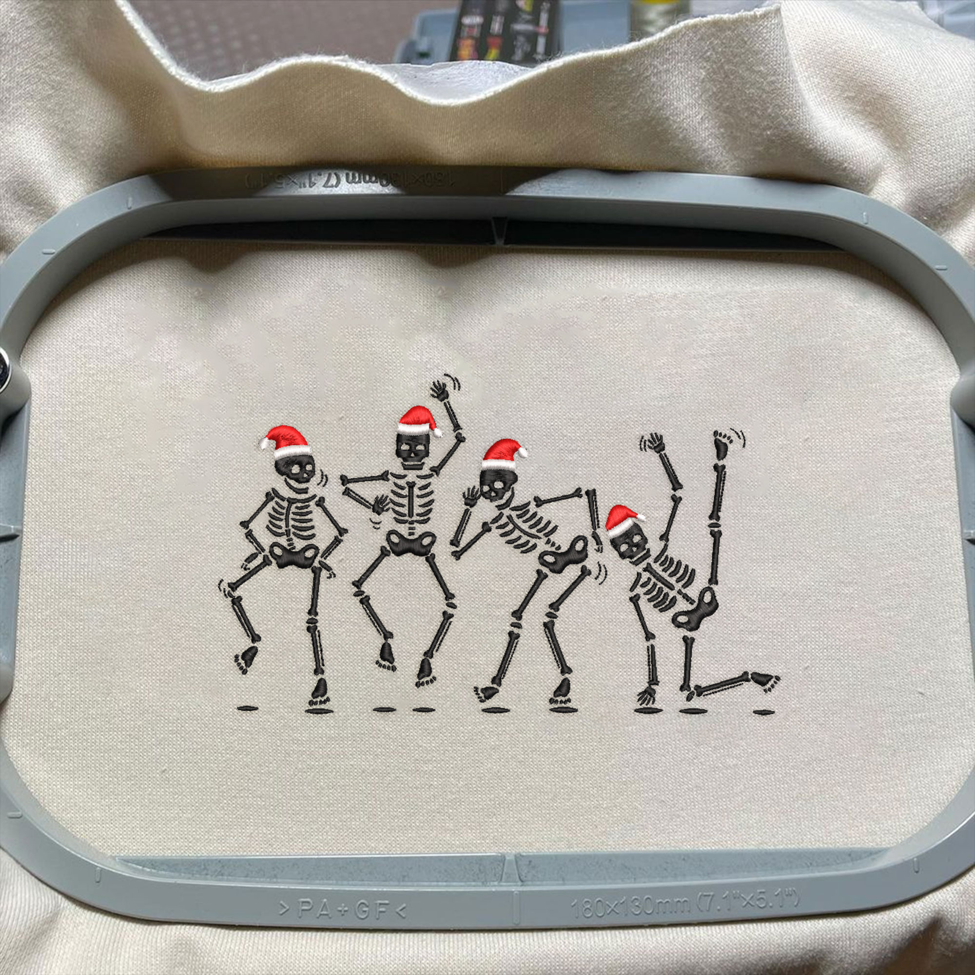 Dancing Skeleton Embroidery Designs, Christmas Embroidery De | Inspire ...