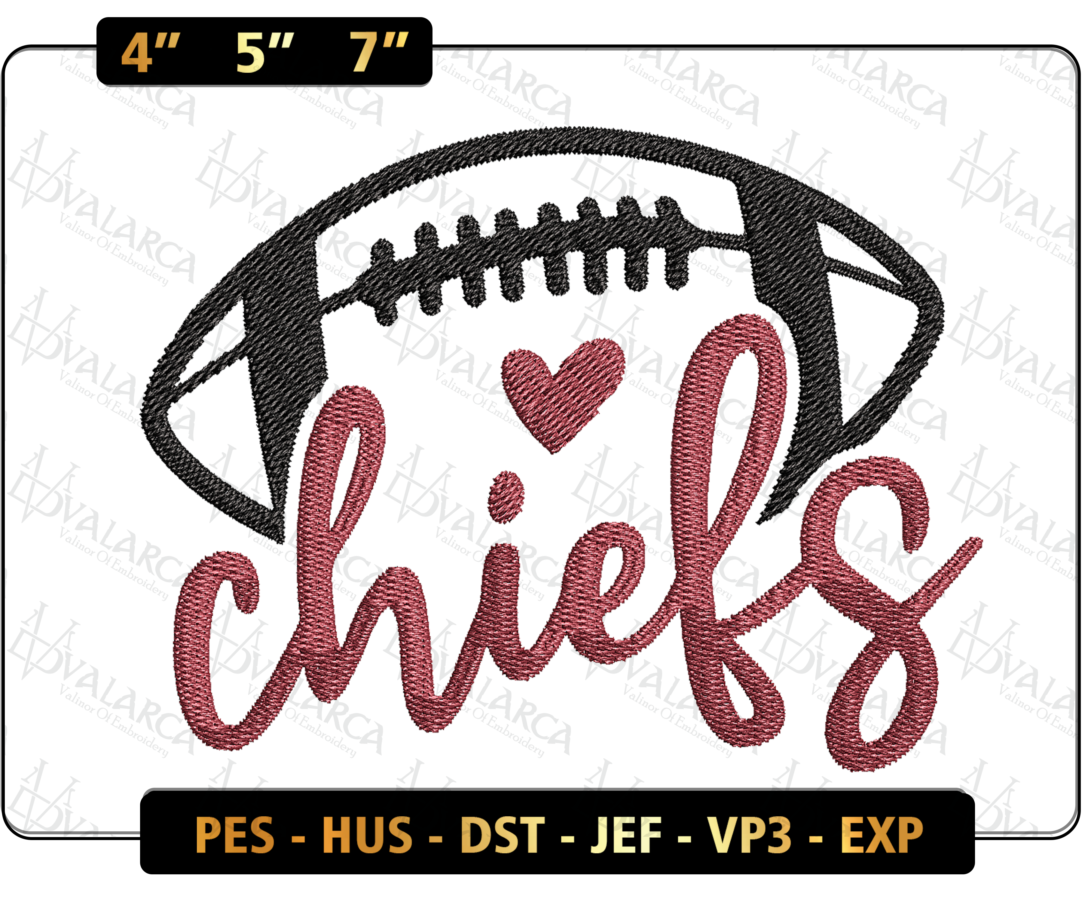 Chiefs Football Logo Embroidery Design, NFL Kansas City Chie - Inspire ...