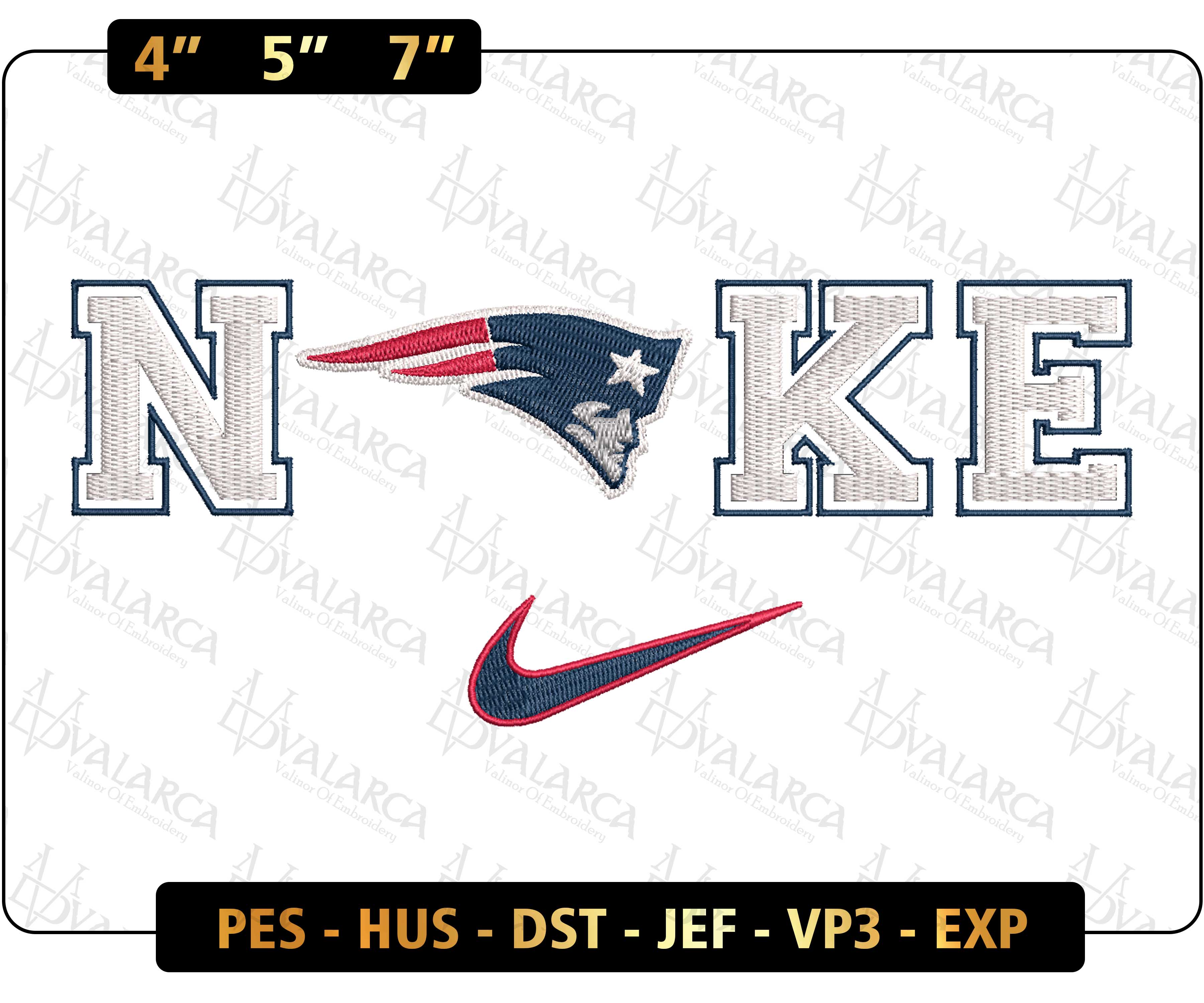 NIKE NFL New England Patriots Logo Embroidery Design, NIKE N - Inspire ...