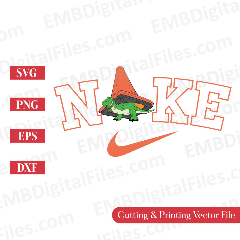 Nike Swoosh Disney Rex Toy Story character SVG for Cricut | Inspire Uplift