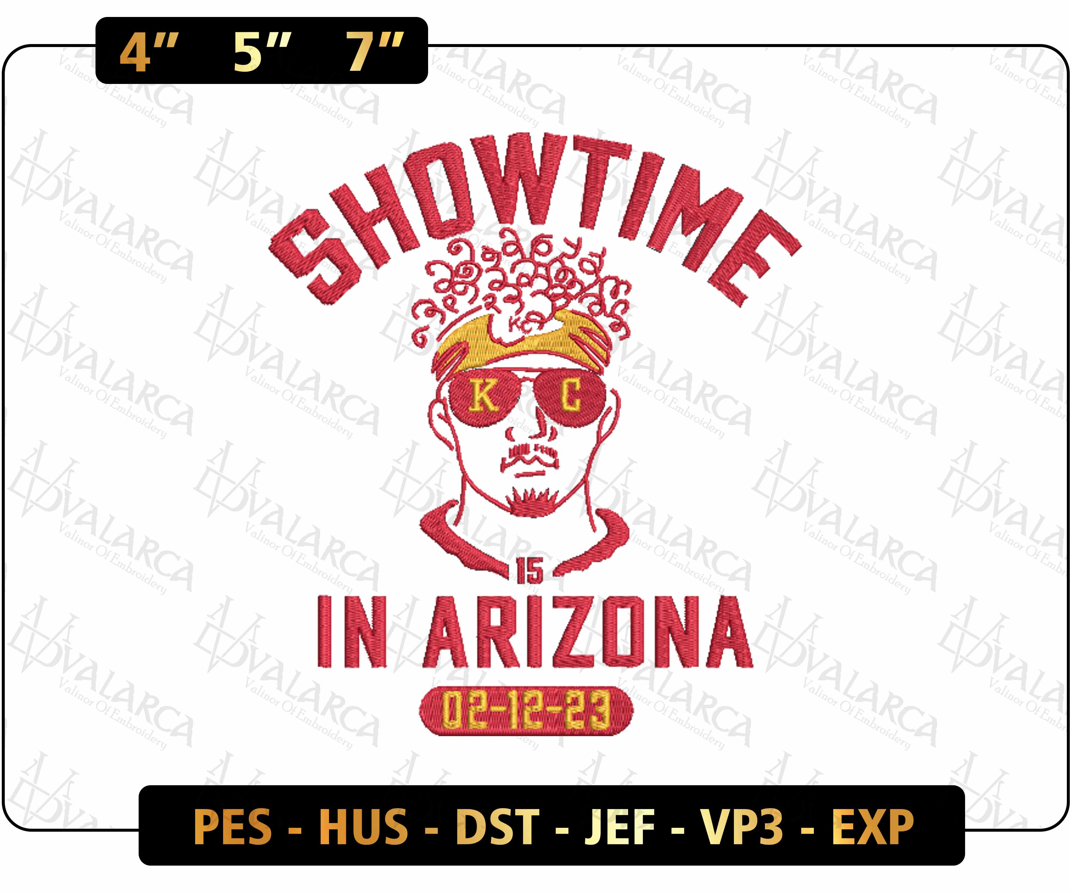 Showtime In Arizona Football Logo Embroidery Design, NFL Kan - Inspire ...