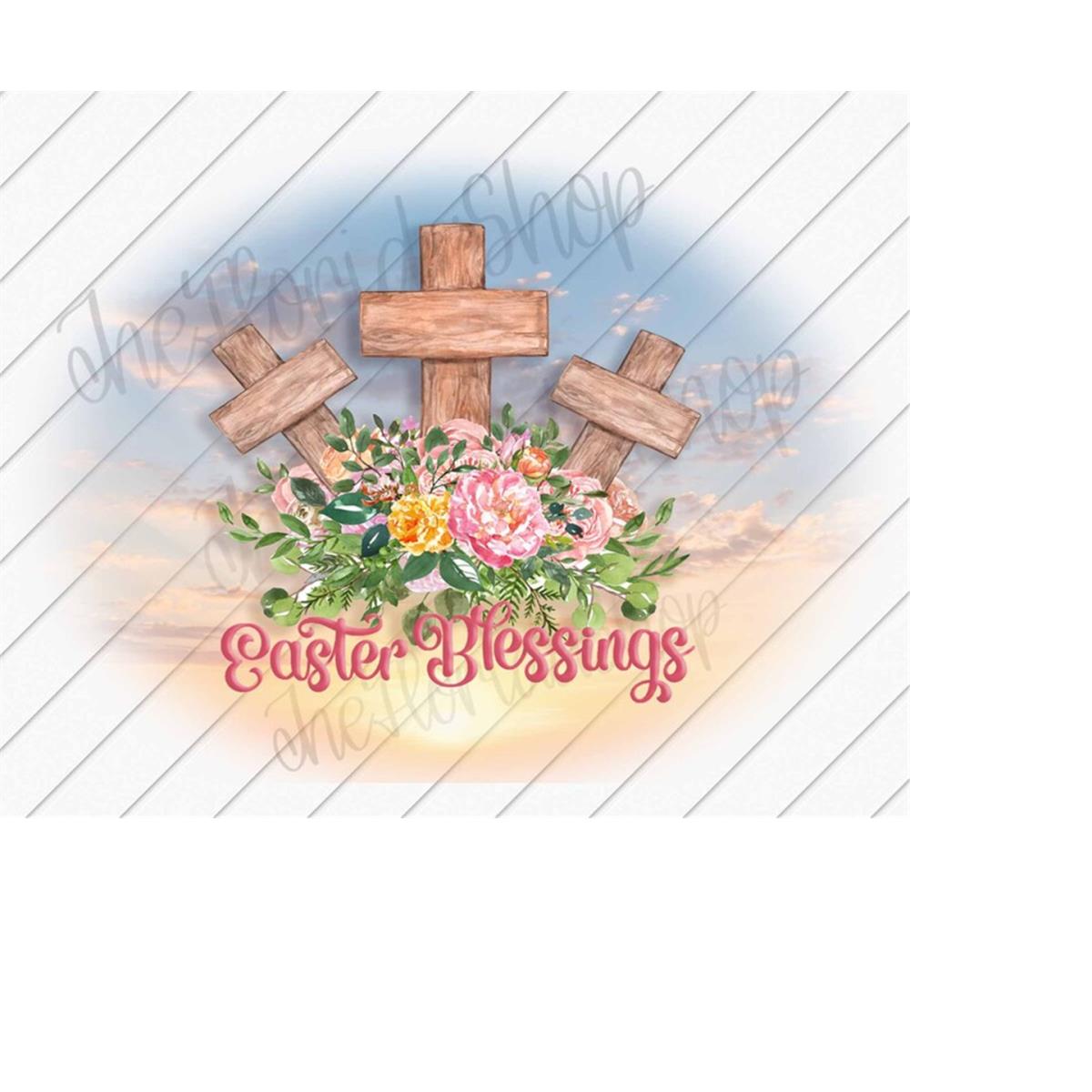 Religious Easter Blessings Png Sublimation, Easter Cross Png | Inspire ...