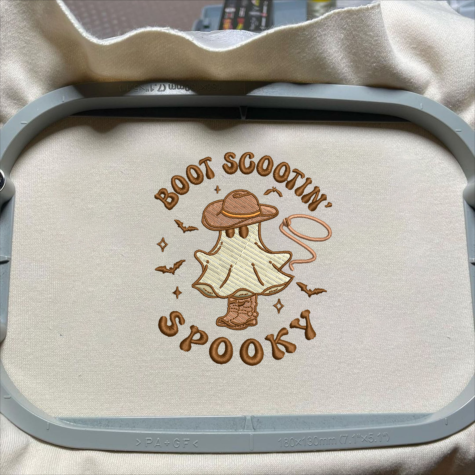 Cowboy Halloween Spooky Embroidery Design, Boot Scootin Spoo - Inspire ...