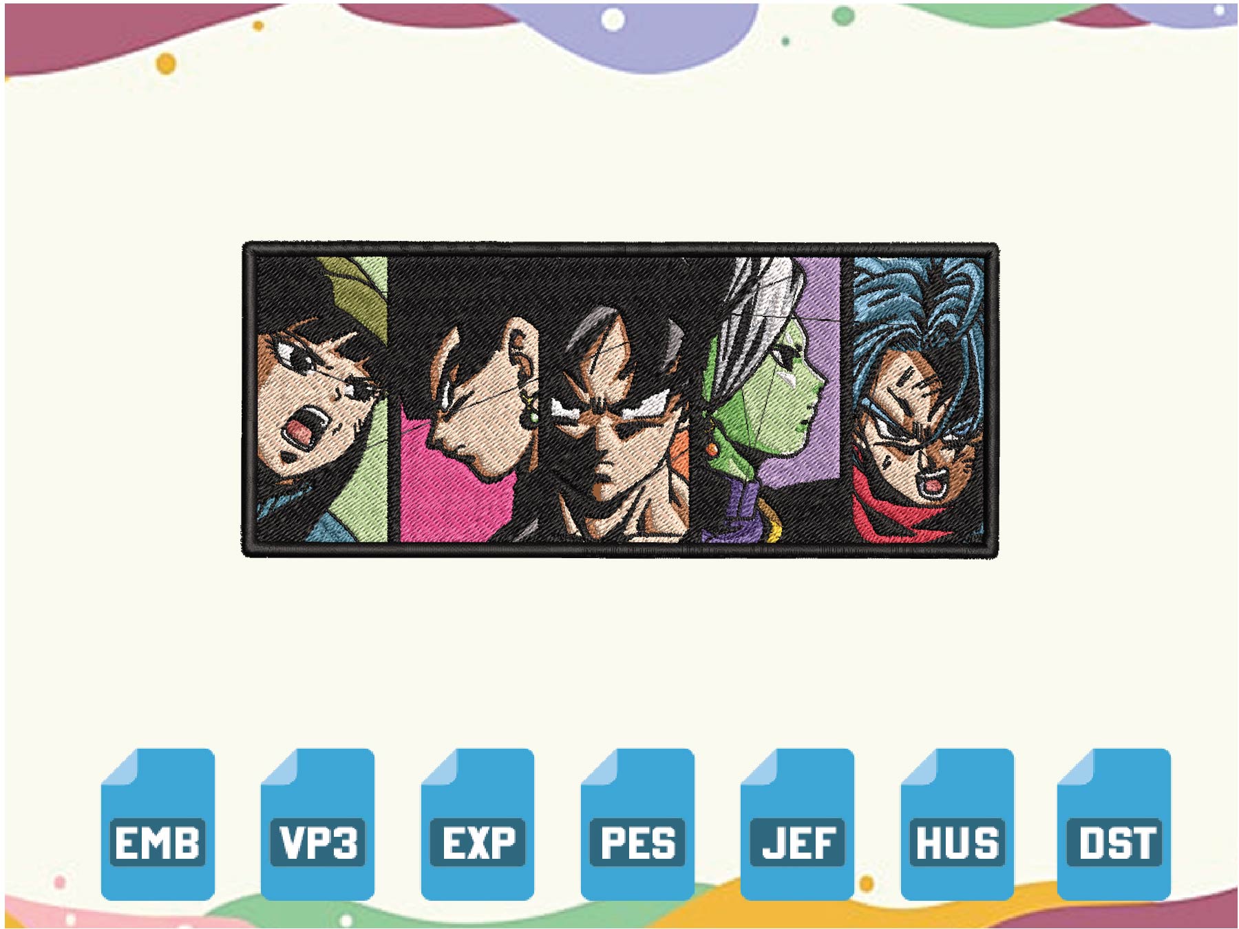 Anime Embroidery Design File, Machine Embroidery Designs, In | Inspire ...