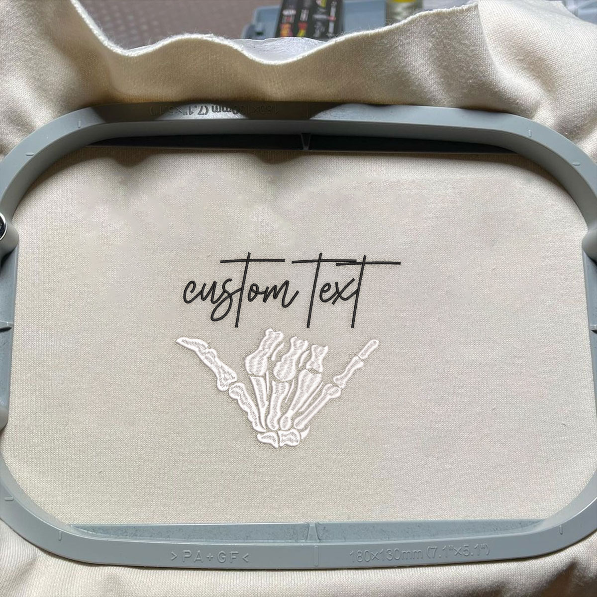 Skeleton Hand Embroidery Design, Customized Halloween Embroi | Inspire ...