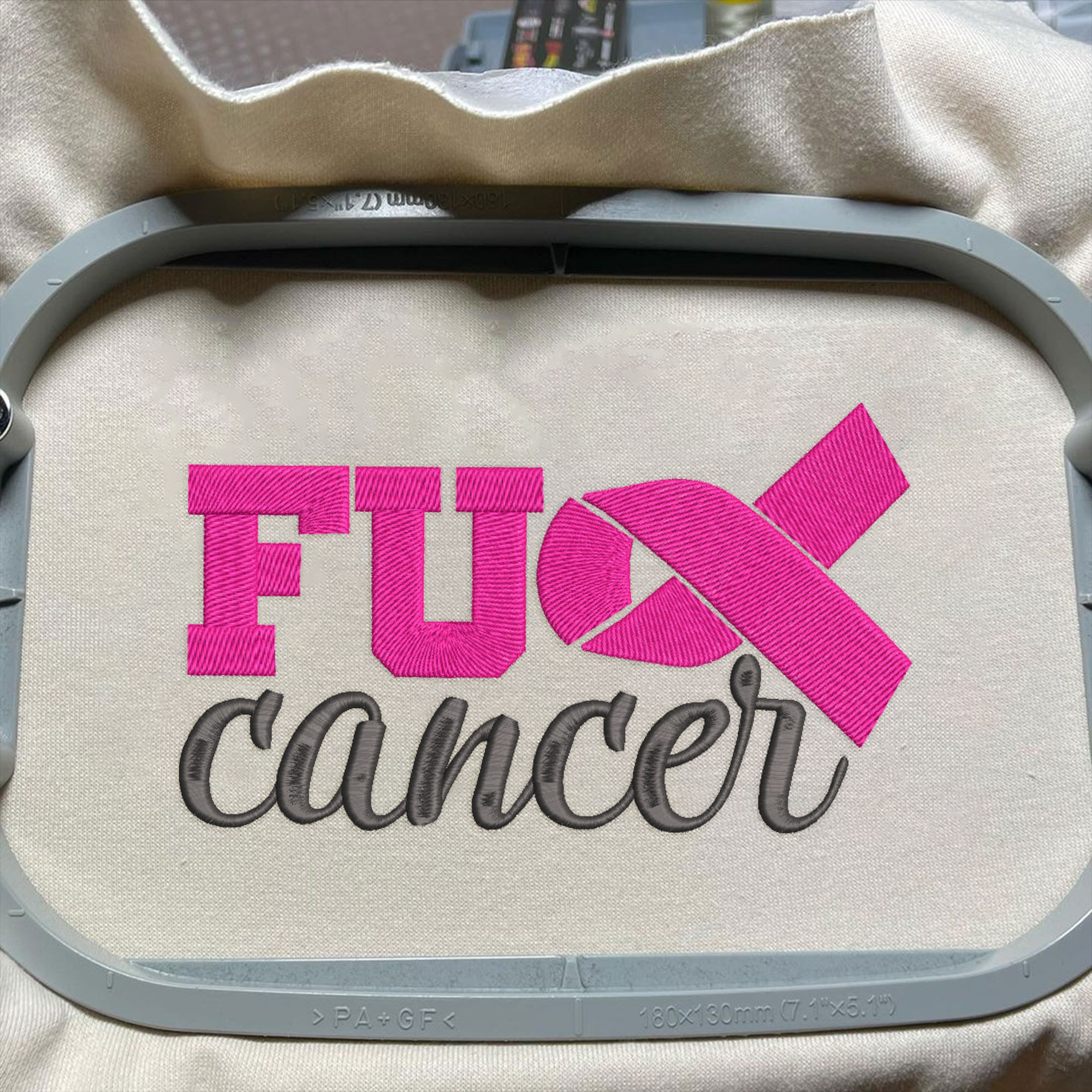 F*ck Cancer Embroidery Designs, Breast Cancer Embroidery Des - Inspire ...