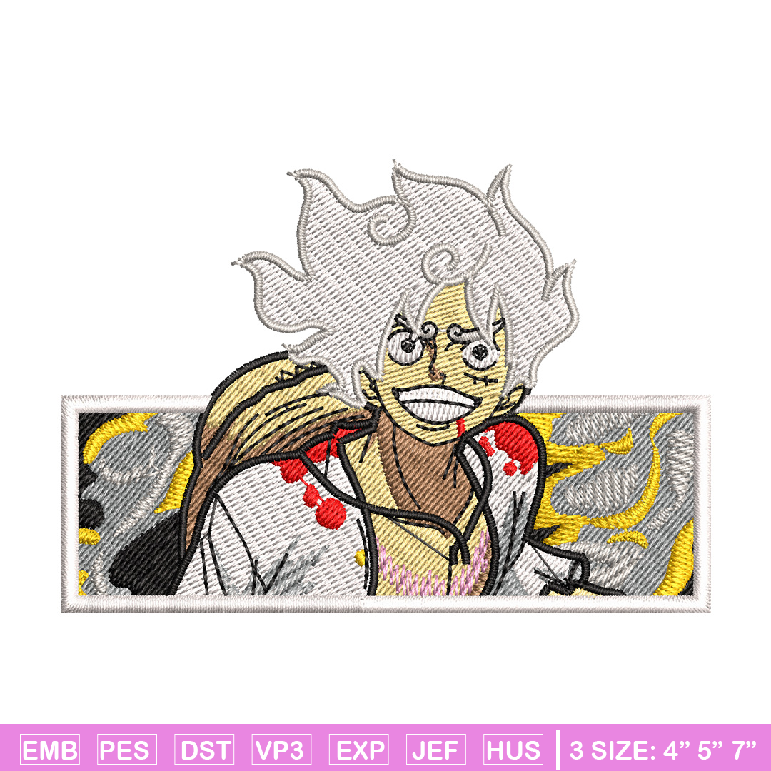 Luffy 5 embroidery design, One piece embroidery, Anime desig - Inspire ...
