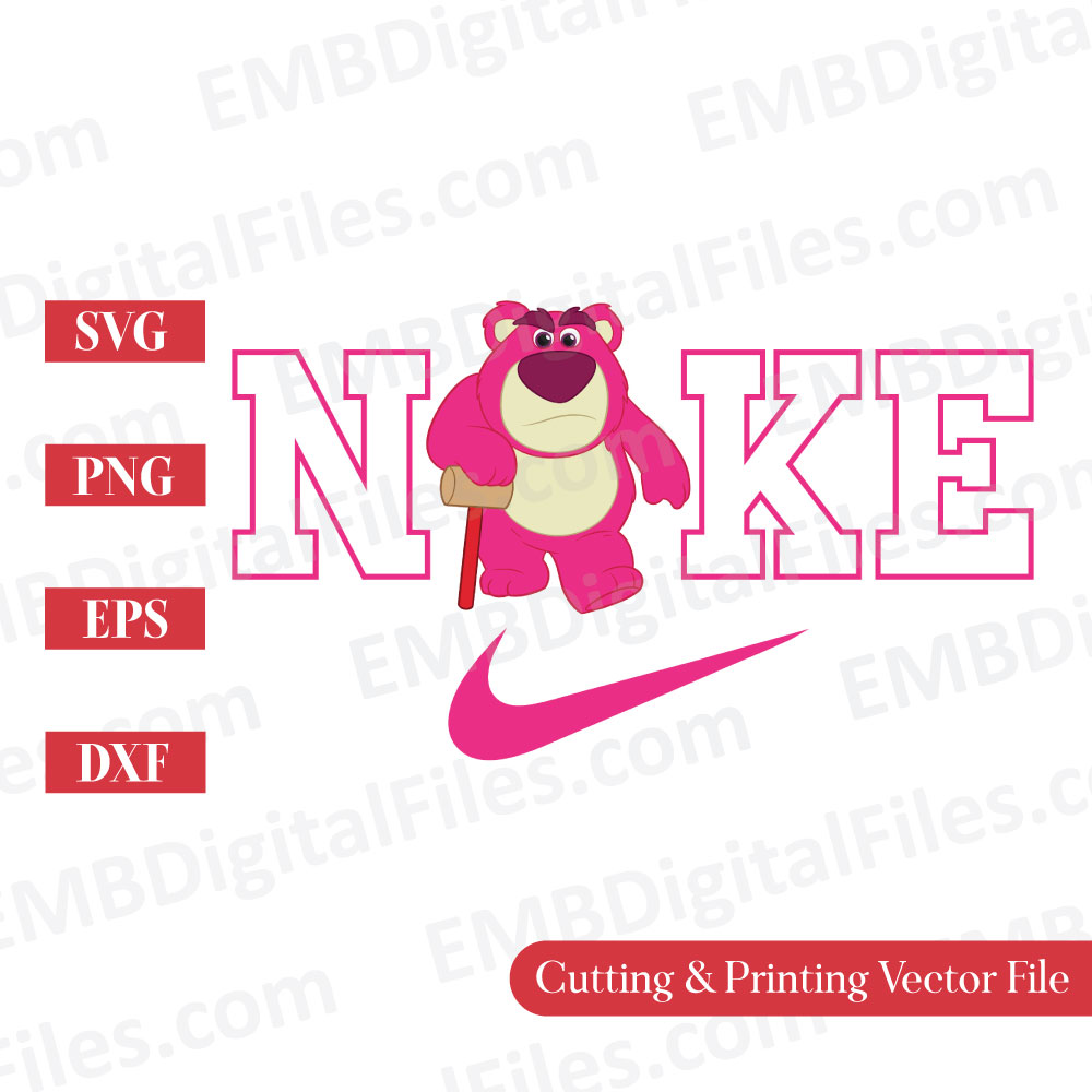 Nike Swoosh Huggin Bear Toy Story cartoon SVG for Cricut - Inspire Uplift