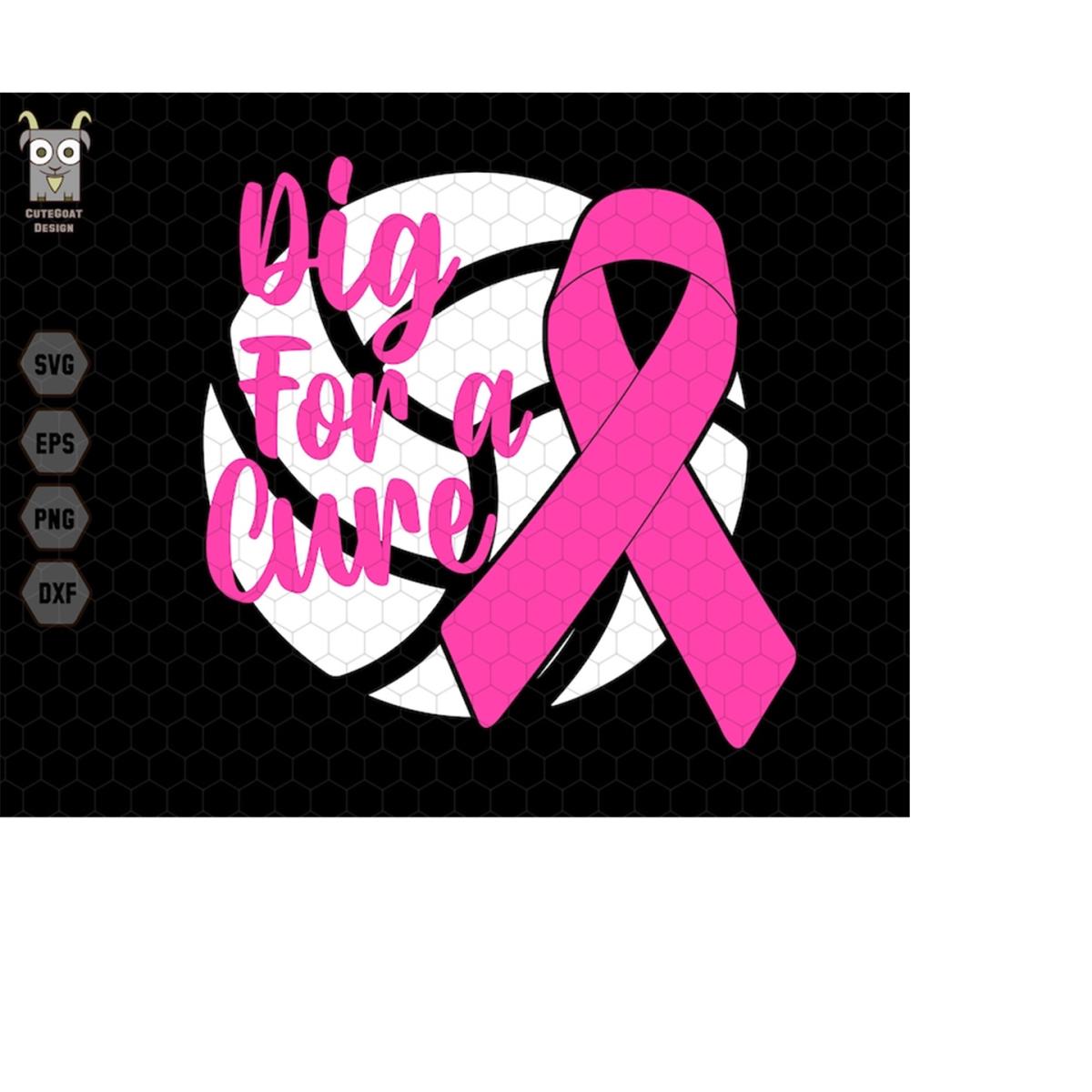 Dig For A Cure Svg, Volleyball Pink Out Svg, Breast Cancer S | Inspire ...