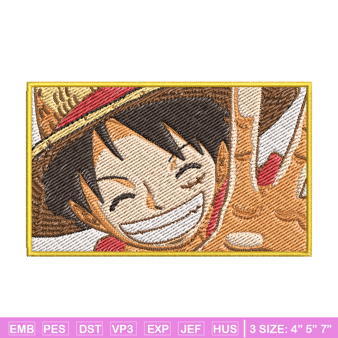 Luffy embroidery design, One piece embroidery, Anime design, | Inspire ...