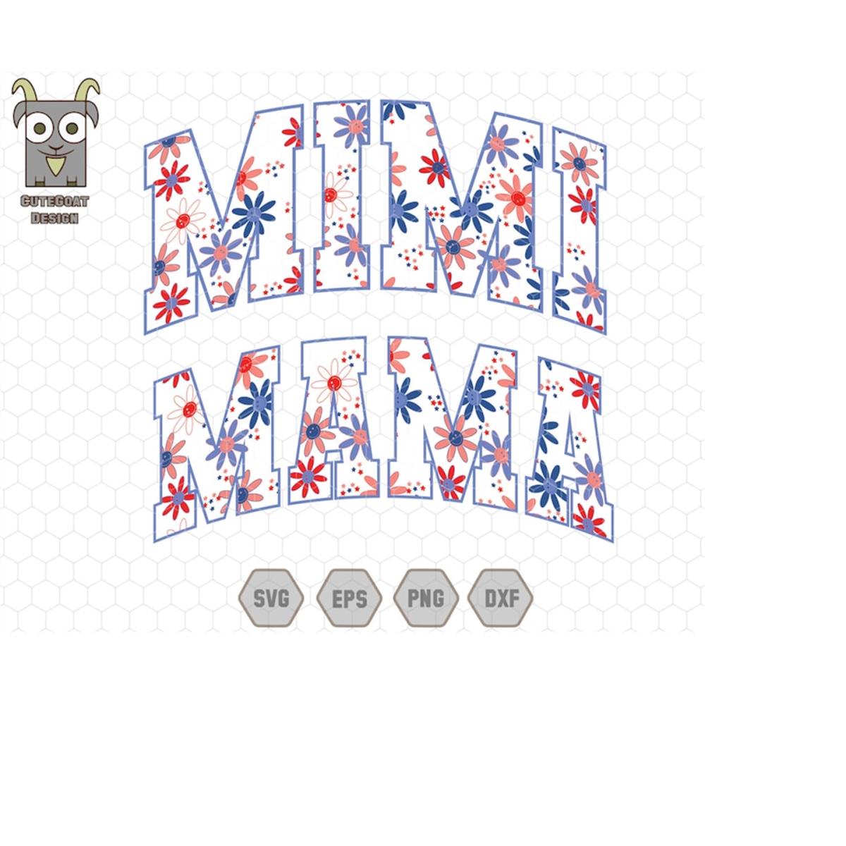 Mama Mimi Svg, American Mama Svg, American Mimi Svg, Retro A - Inspire ...