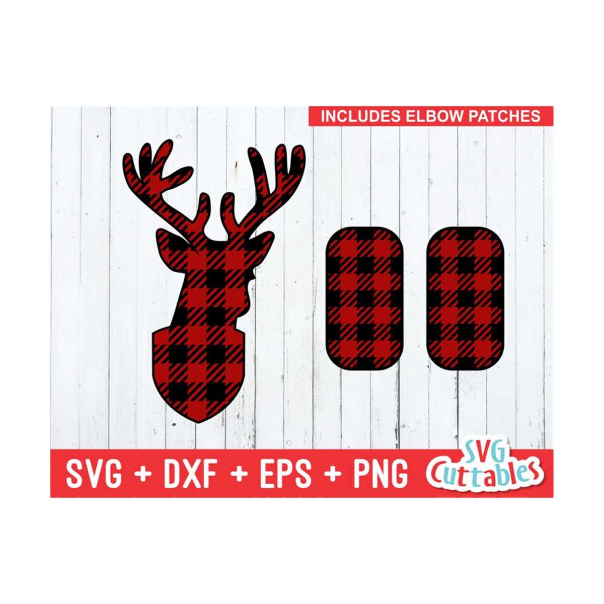 Deer head svg, plaid deer svg, Buffalo plaid SVG, EPS, DXF, | Inspire ...