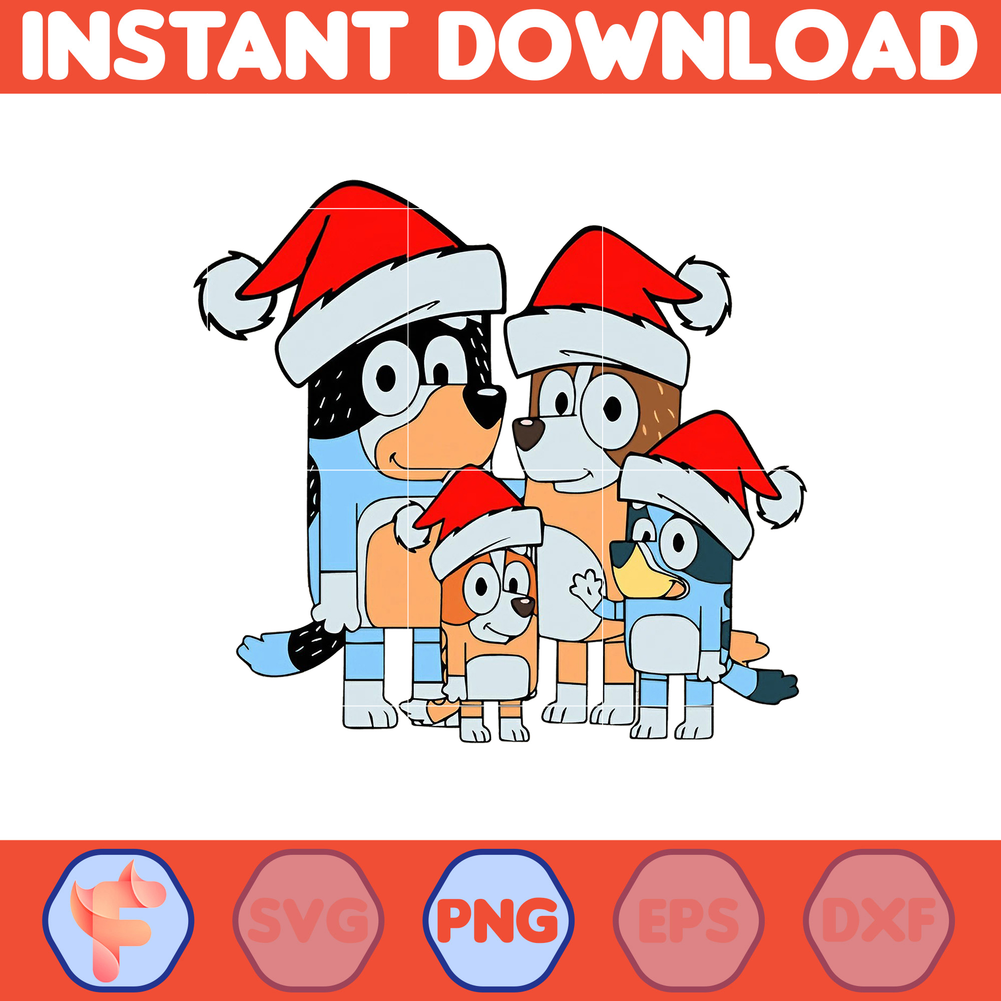 Bluey Christmas Png, Bluey Family Christmas Png, Christmas M - Inspire ...