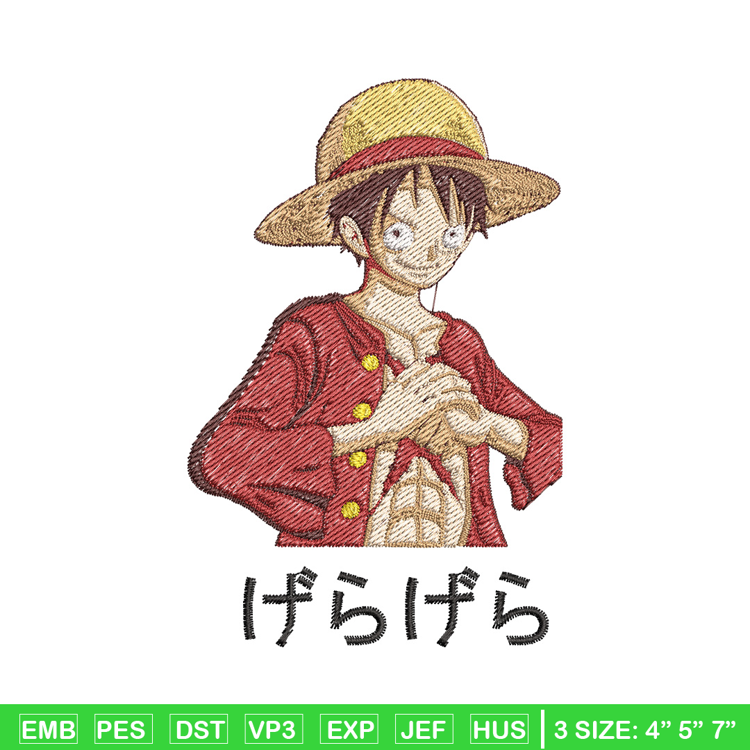 Luffy man embroidery design, One piece embroidery, Anime des | Inspire ...