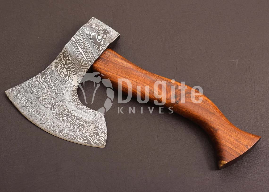DK- Mini Damascus Steel Axe – Hand Forged Small Axe for Camp | Inspire ...