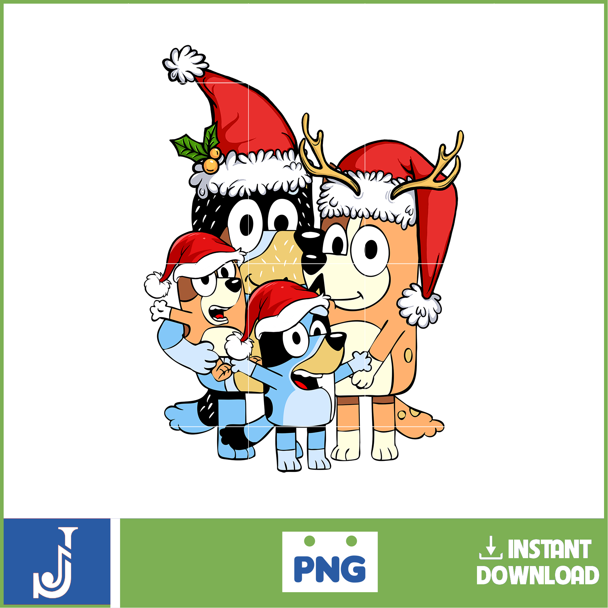 Bluey Christmas Png, Bluey Family Christmas Png, Christmas M | Inspire ...
