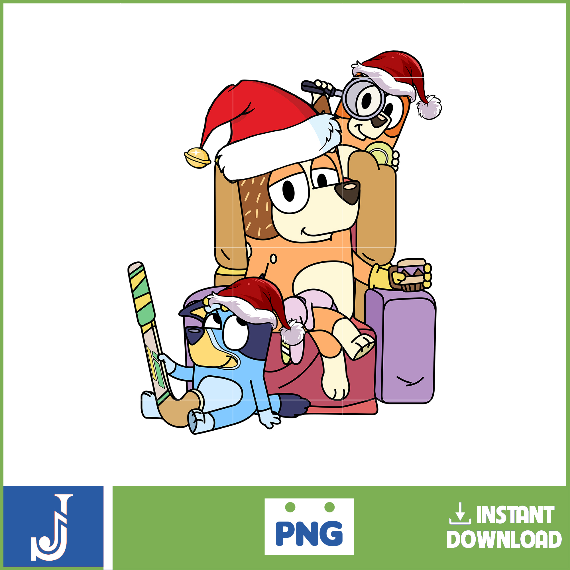 Bluey Christmas Png, Bluey Family Christmas Png, Christmas M - Inspire ...