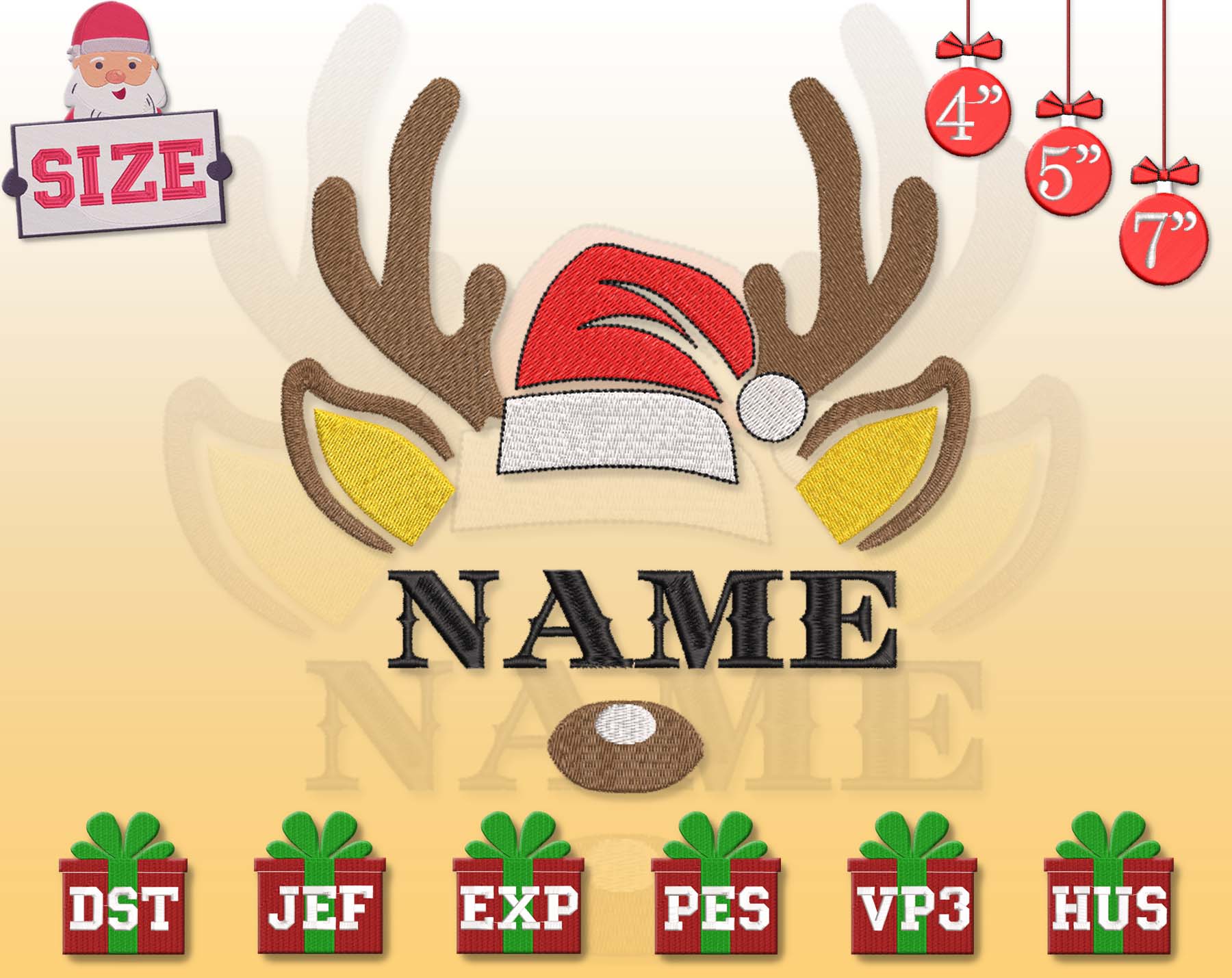 Custom Name Embroidery Designs, Christmas Embroidery Designs | Inspire ...