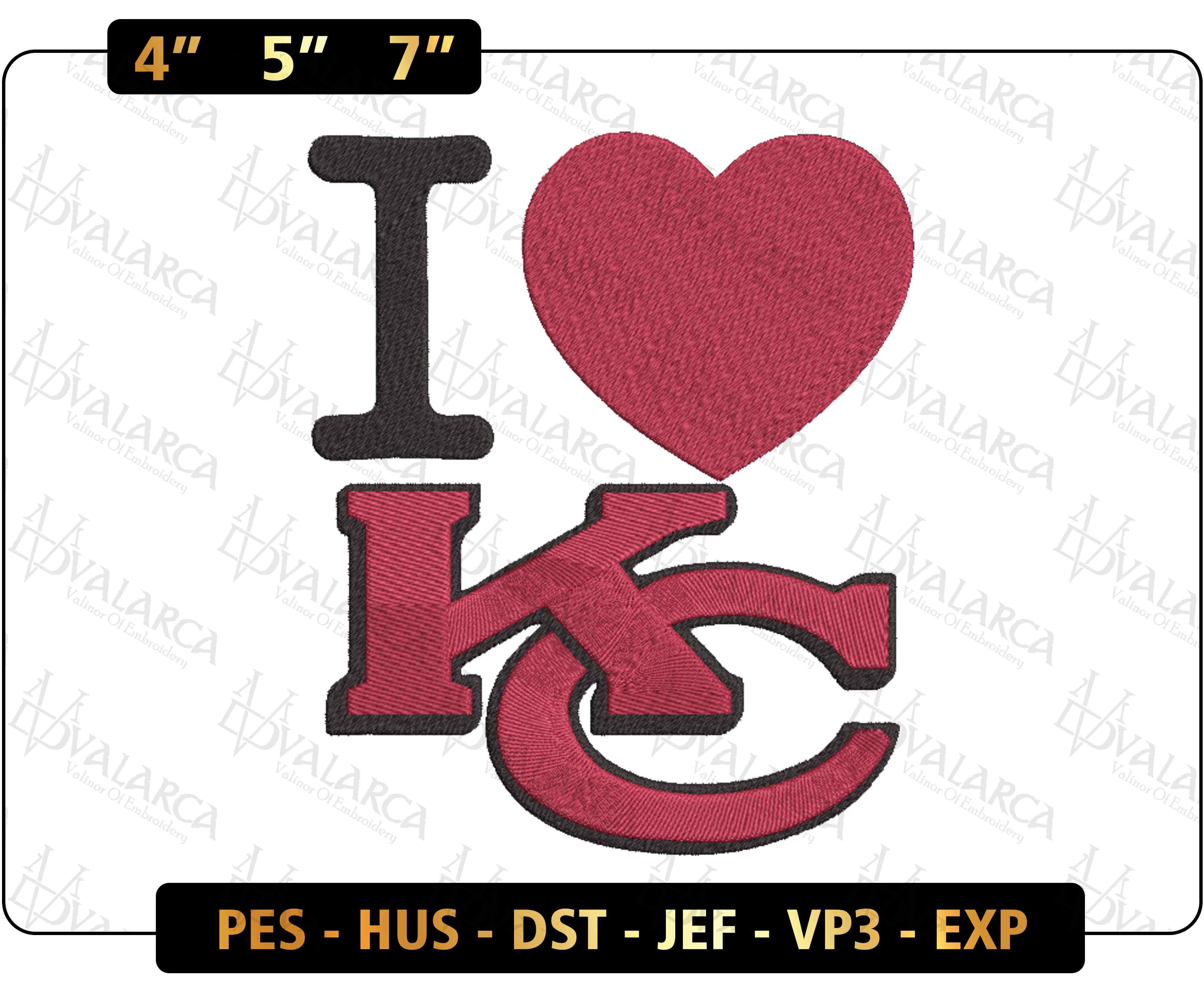 I Love Kansas City Embroidery Design, NFL Kansas City Chiefs | Inspire ...