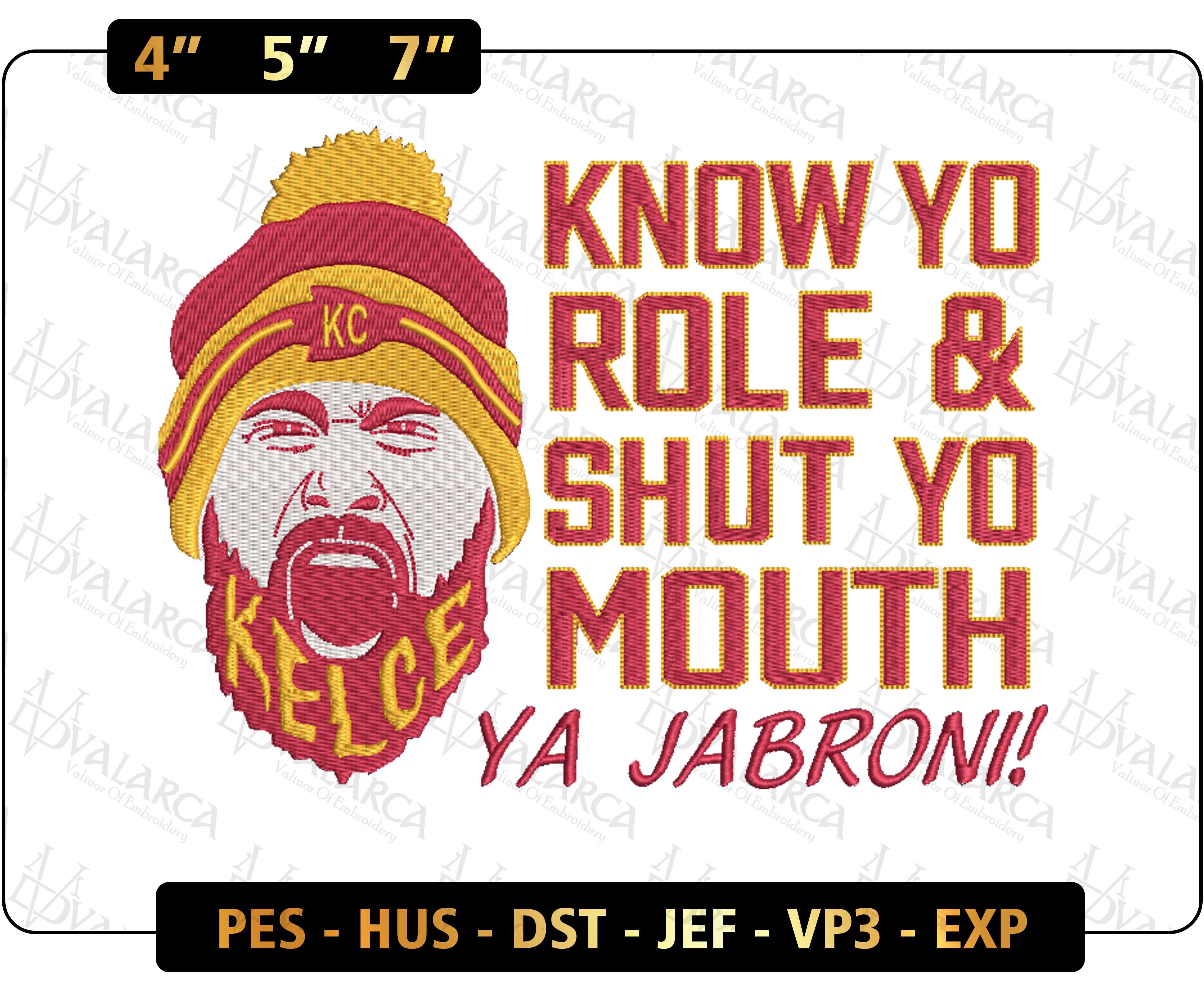 Know Your Role Embroidery Design, NFL Kansas City Chiefs Foo | Inspire ...