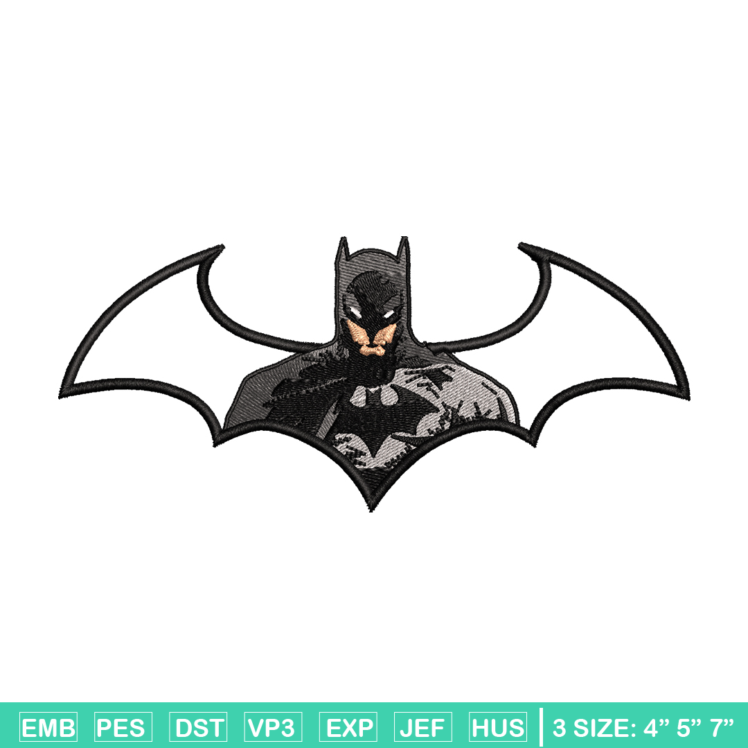 Batman logo embroidery design, Batman logo embroidery, embro | Inspire ...