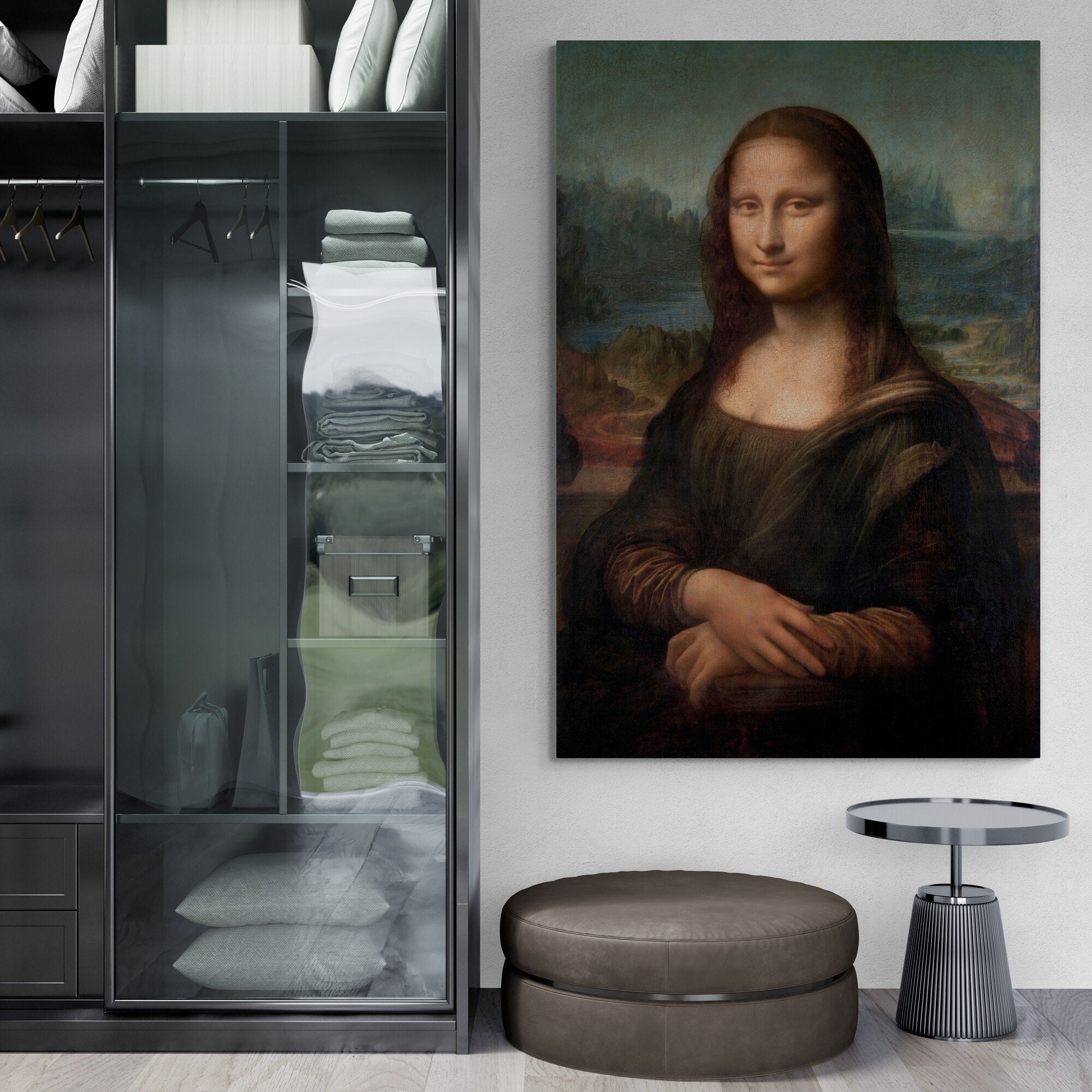 Mona Lisa Wall Art, Leonardo da Vinci Framed Canvas, Da Vinc | Inspire ...