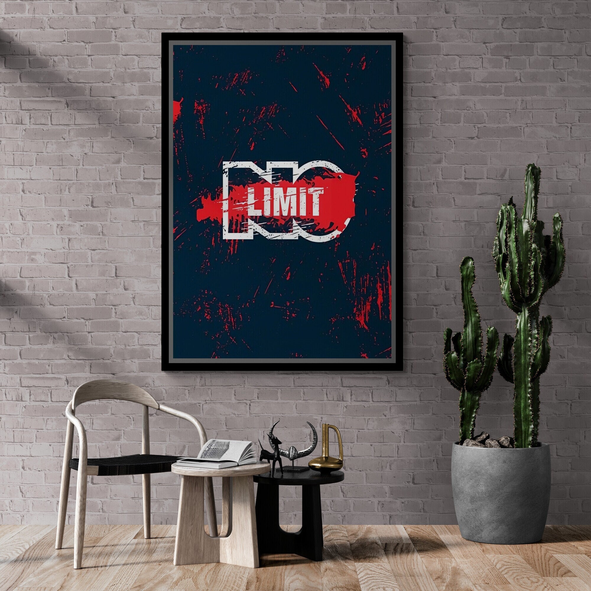 No Limit Wall Art, Motivation Framed Canvas, Motivational Ar | Inspire ...