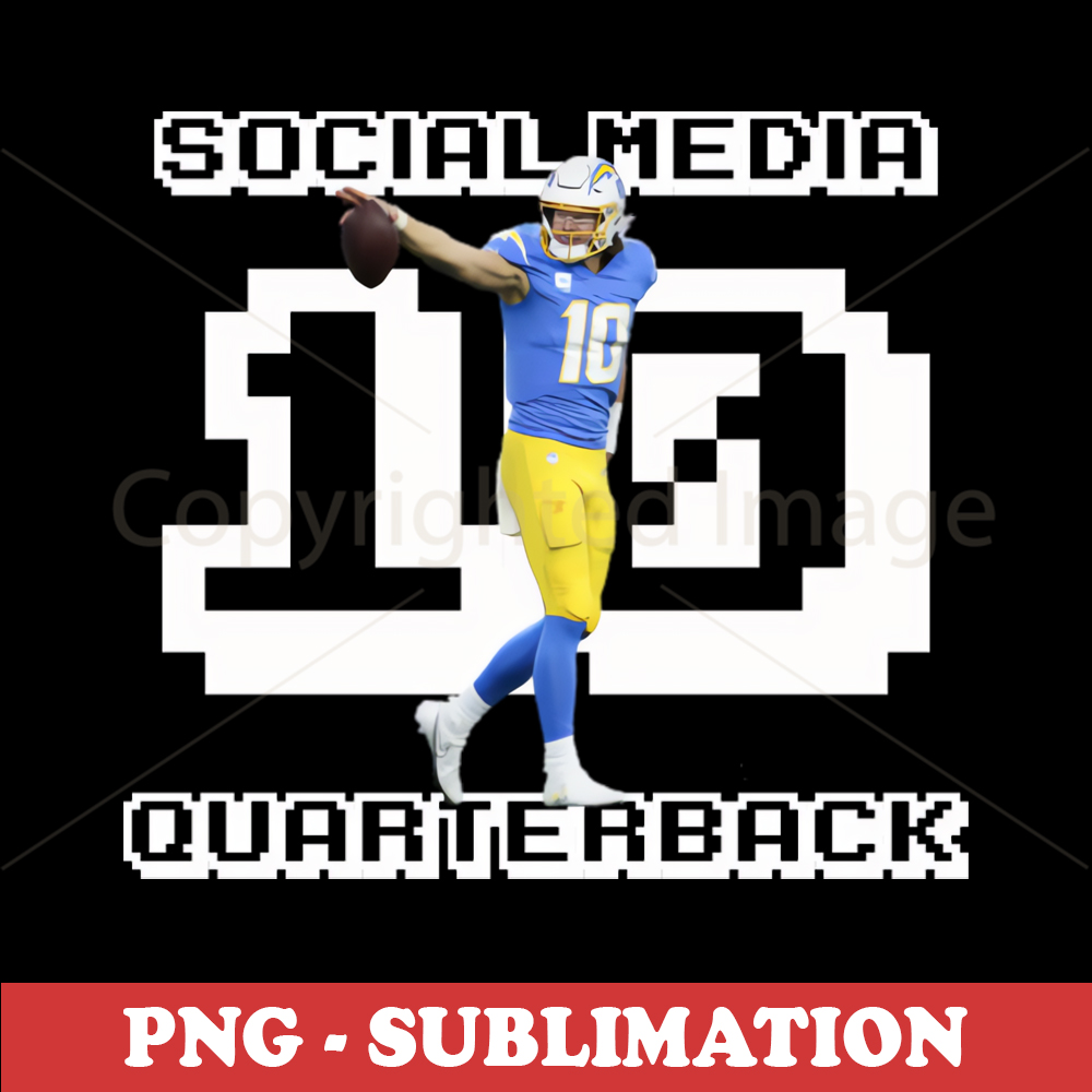 Justin Herbert PNG Digital Download - Social Media Quarterba | Inspire ...