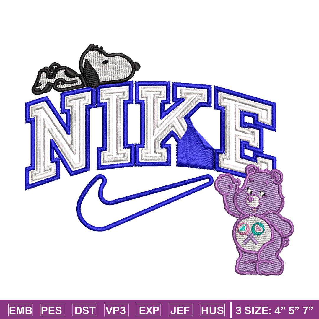 Nike bear dog embroidery design, Cartoon embroidery, Nike de | Inspire ...