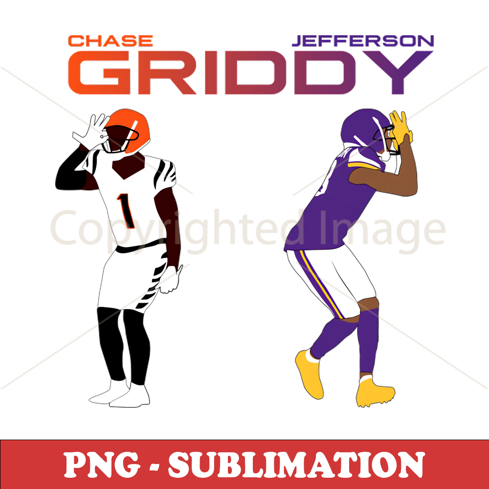Sublimation PNG Digital Download File - Griddy Duo Design - | Inspire ...