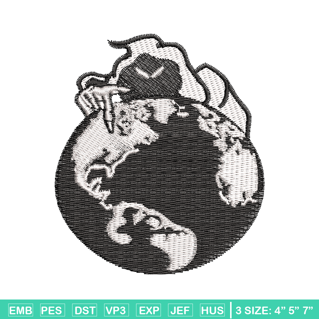 Devil world logo embroidery design, Devil world embroidery, | Inspire ...