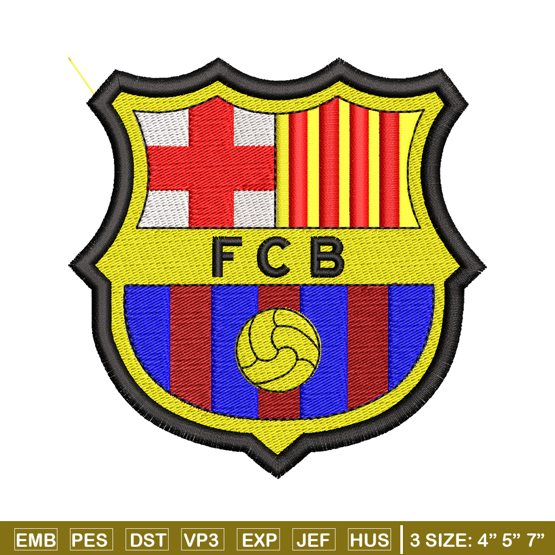 Fc Barcelona logo embroidery design, logo embroidery, logo d | Inspire ...