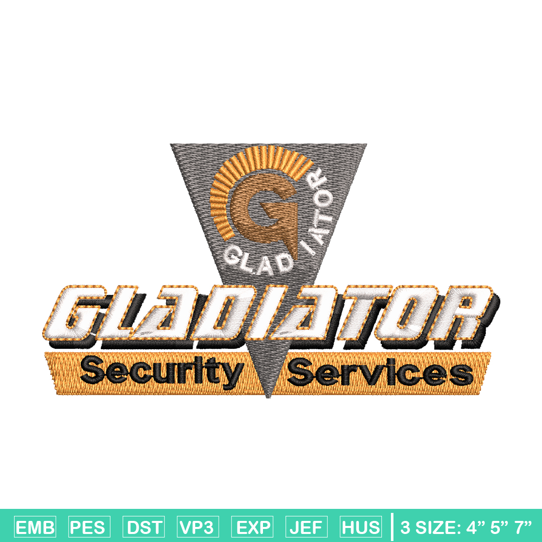 Gladiator Security Logo embroidery design, Gladiator Securit | Inspire Uplift