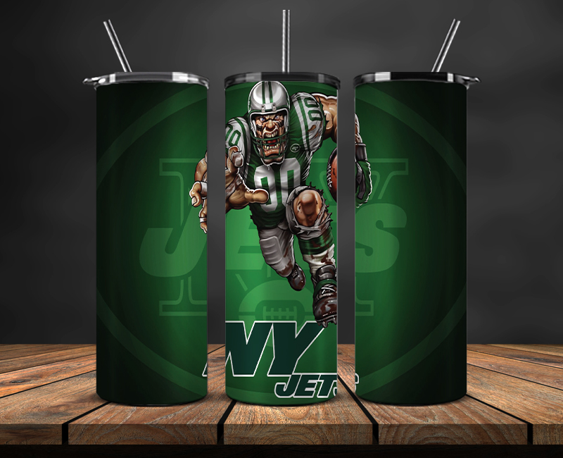 NY Jets Tumbler Wrap ,Football Wraps ,Mascot Nfl Tumbler 34 | Inspire ...