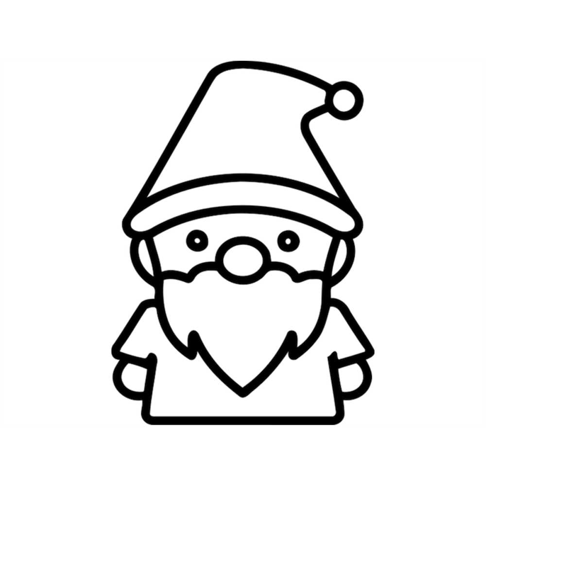 Santa Line Art Printable Images, Santa Line Art Clipart, San - Inspire ...