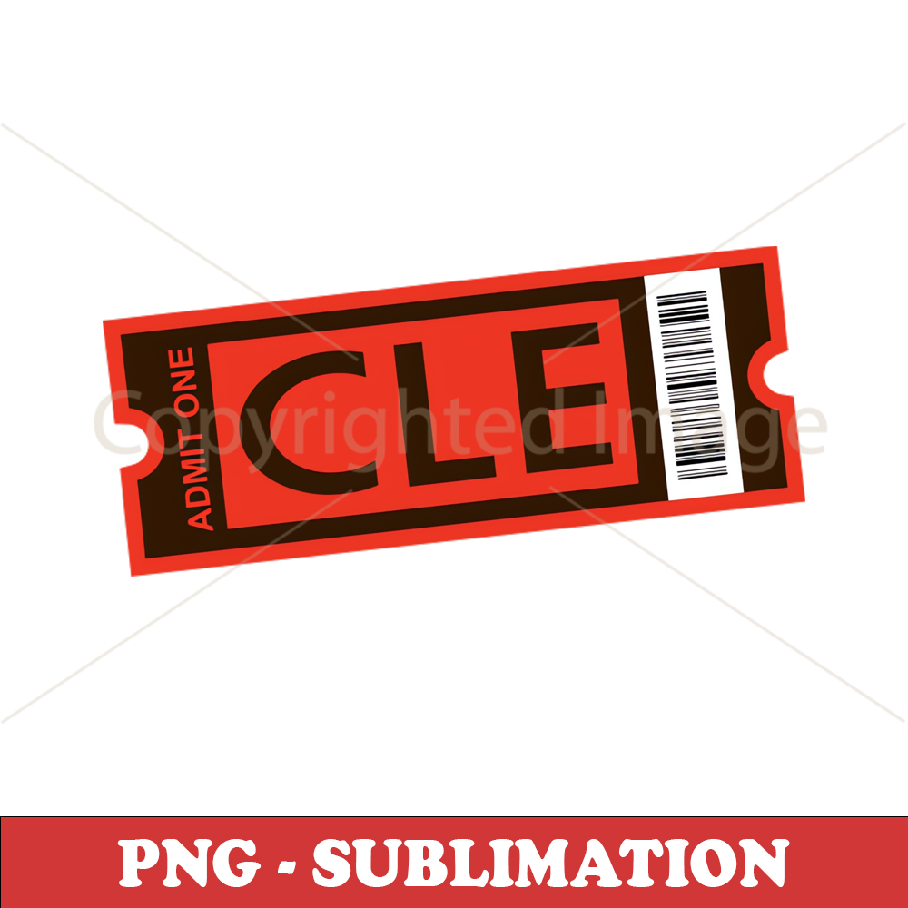 CLE Football Ticket - High-Quality PNG Sublimation Digital D - Inspire ...