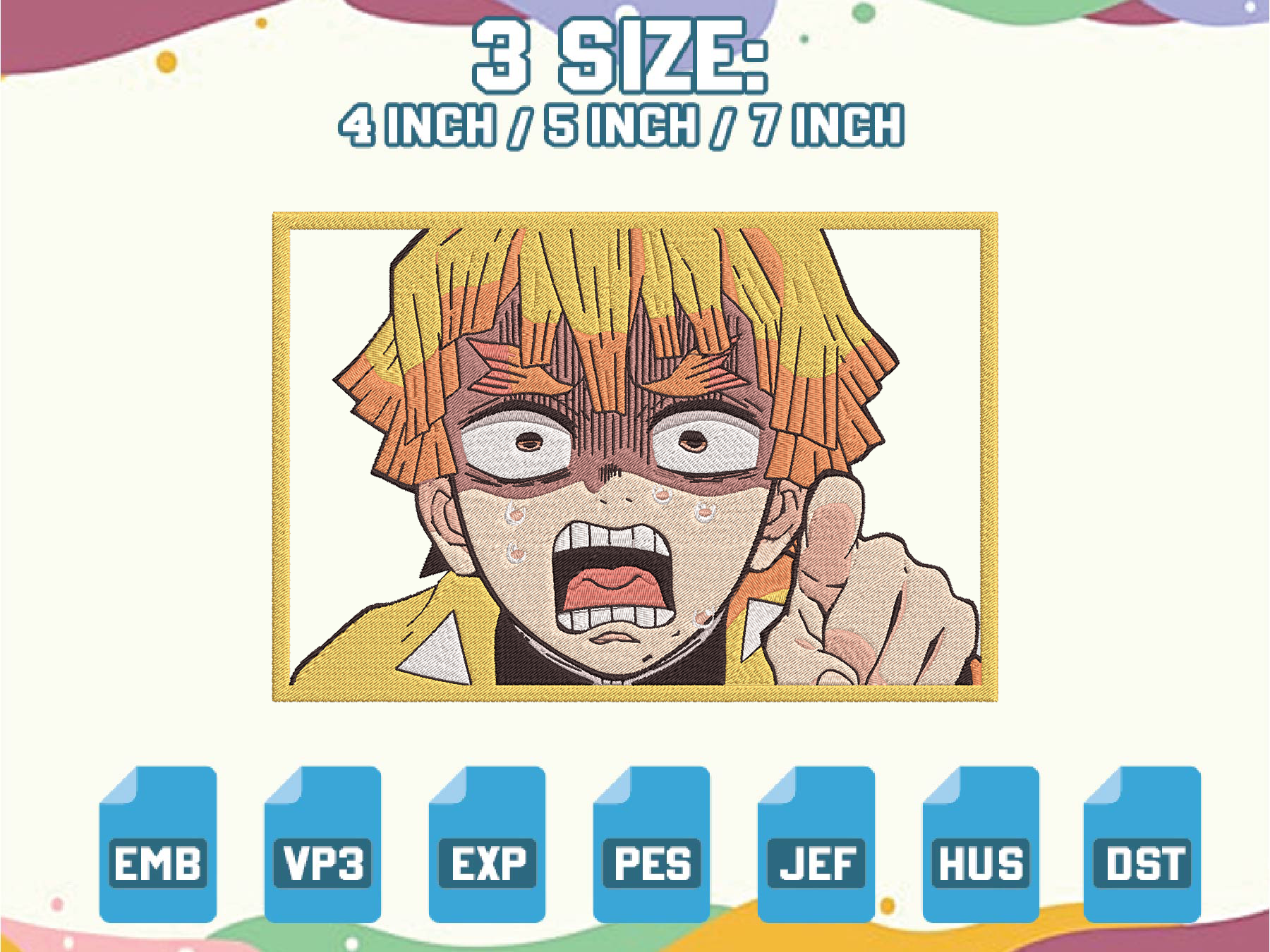 Thunder Hero Embroidery, Slayer Anime Embroidery FIles, Funn | Inspire ...